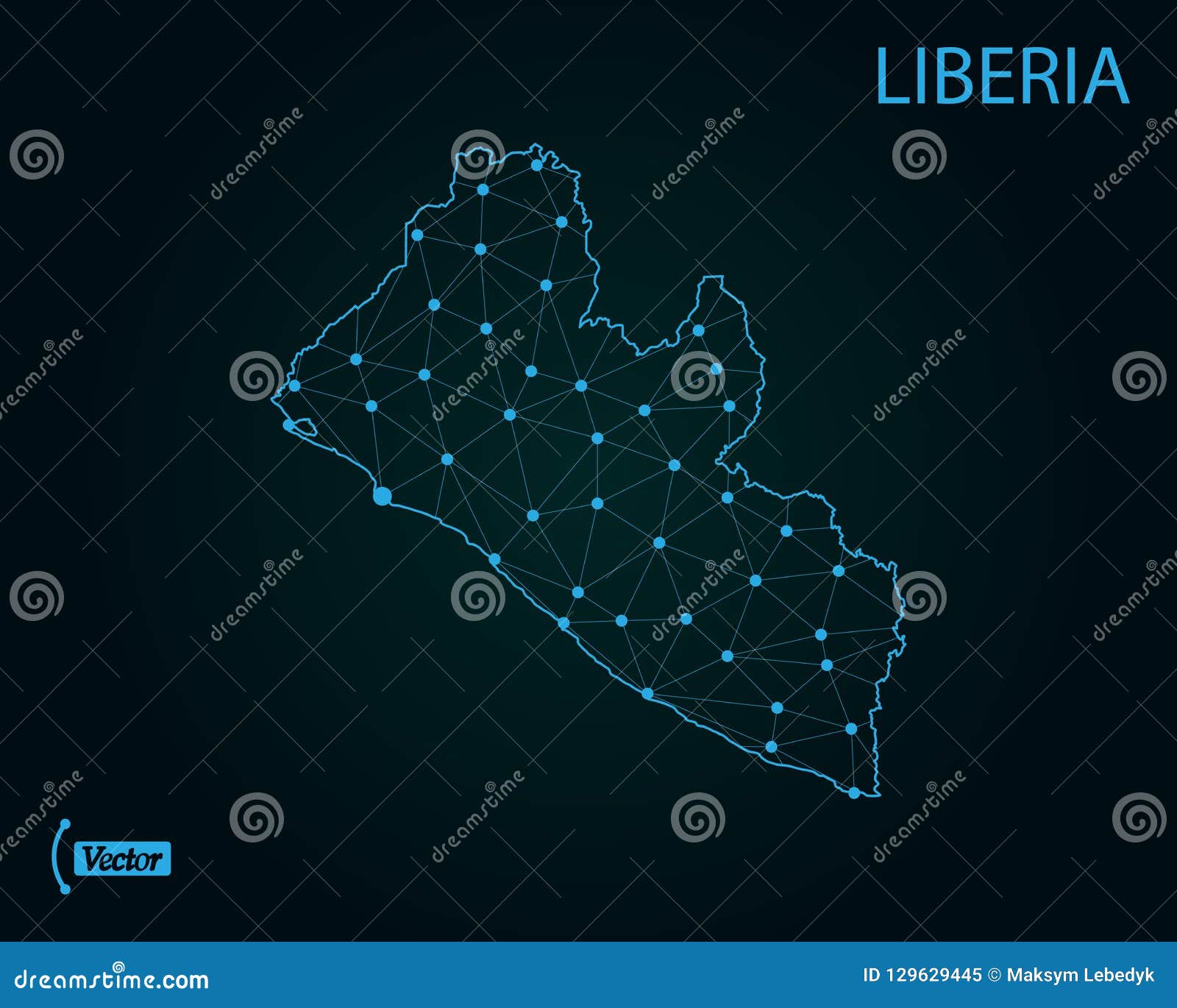 Map of Liberia. Vector Illustration. World Map Stock Illustration ...