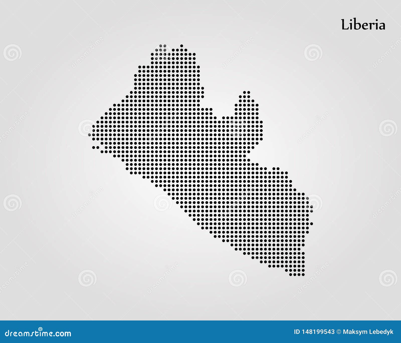 Liberia Vector Country Map Silhouette | CartoonDealer.com #244771586