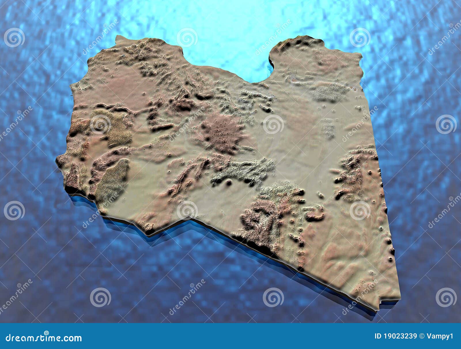 Map of Libya stock illustration. Illustration of waves - 19023239