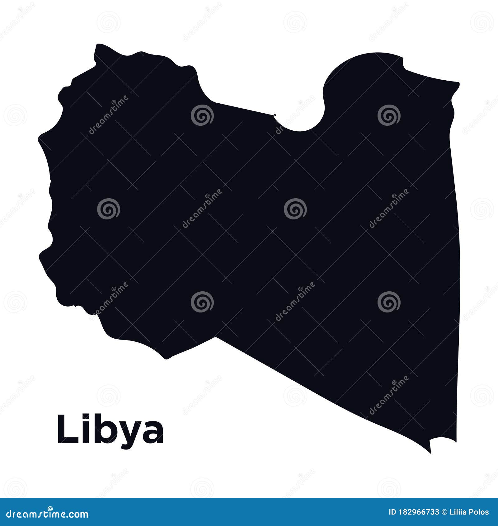 Map of Libya, Africa, Isolated on White - Vector Stock Vector ...