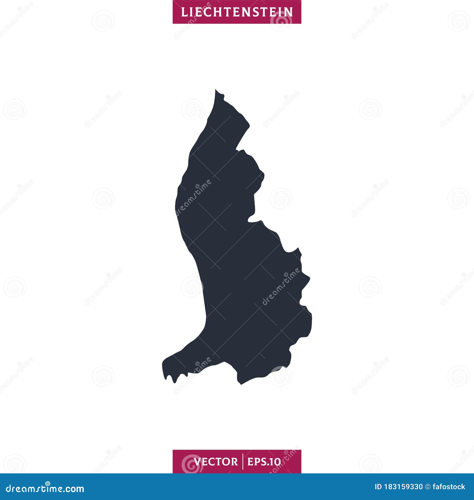 Liechtenstein - Detailed Country Outline And Location On World Map ...