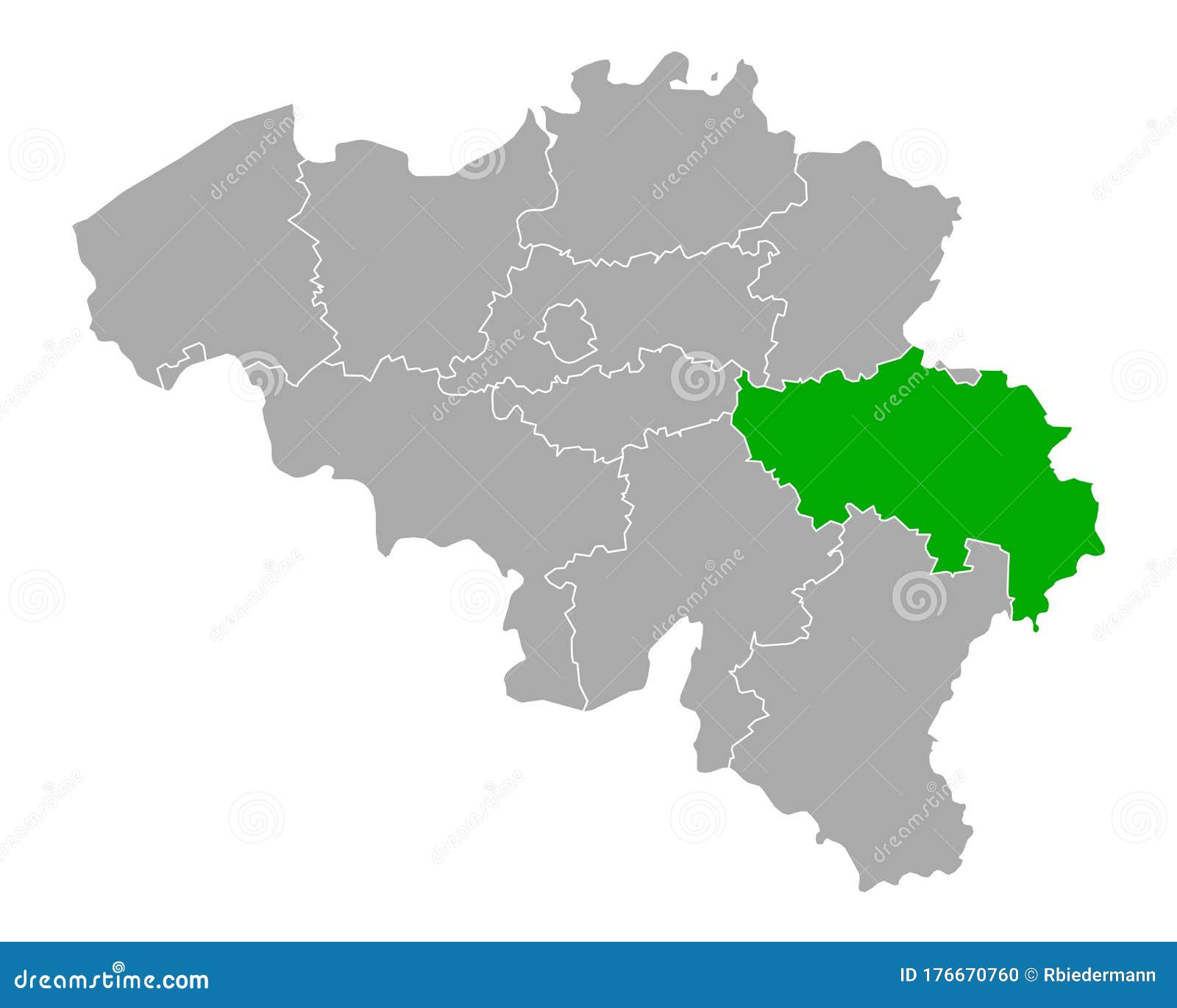 Map of Liege in Belgium stock vector. Illustration of region - 176670760
