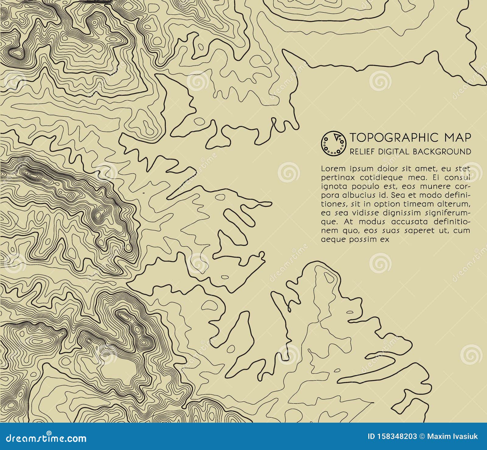 Map Line of Topography. Vector Abstract Topographic Map Concept with ...