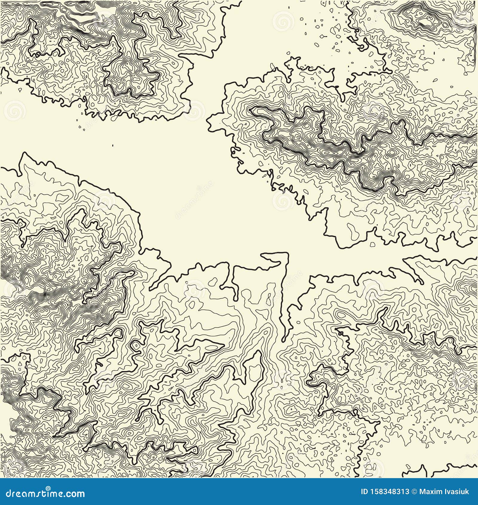 Map Line of Topography. Vector Abstract Topographic Map Concept with ...