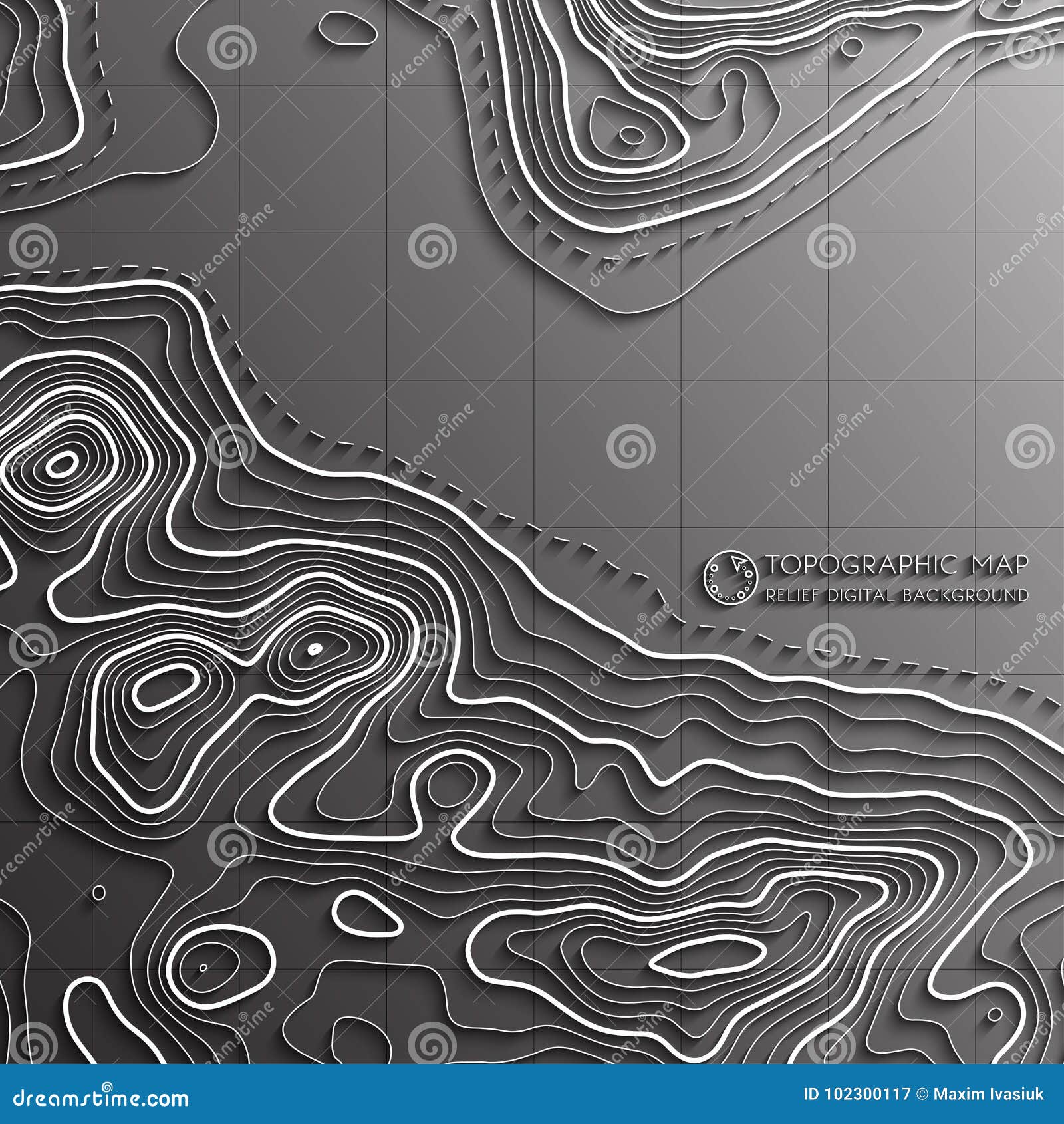 Map Line of Topography. Vector Abstract Topographic Map Concept with ...