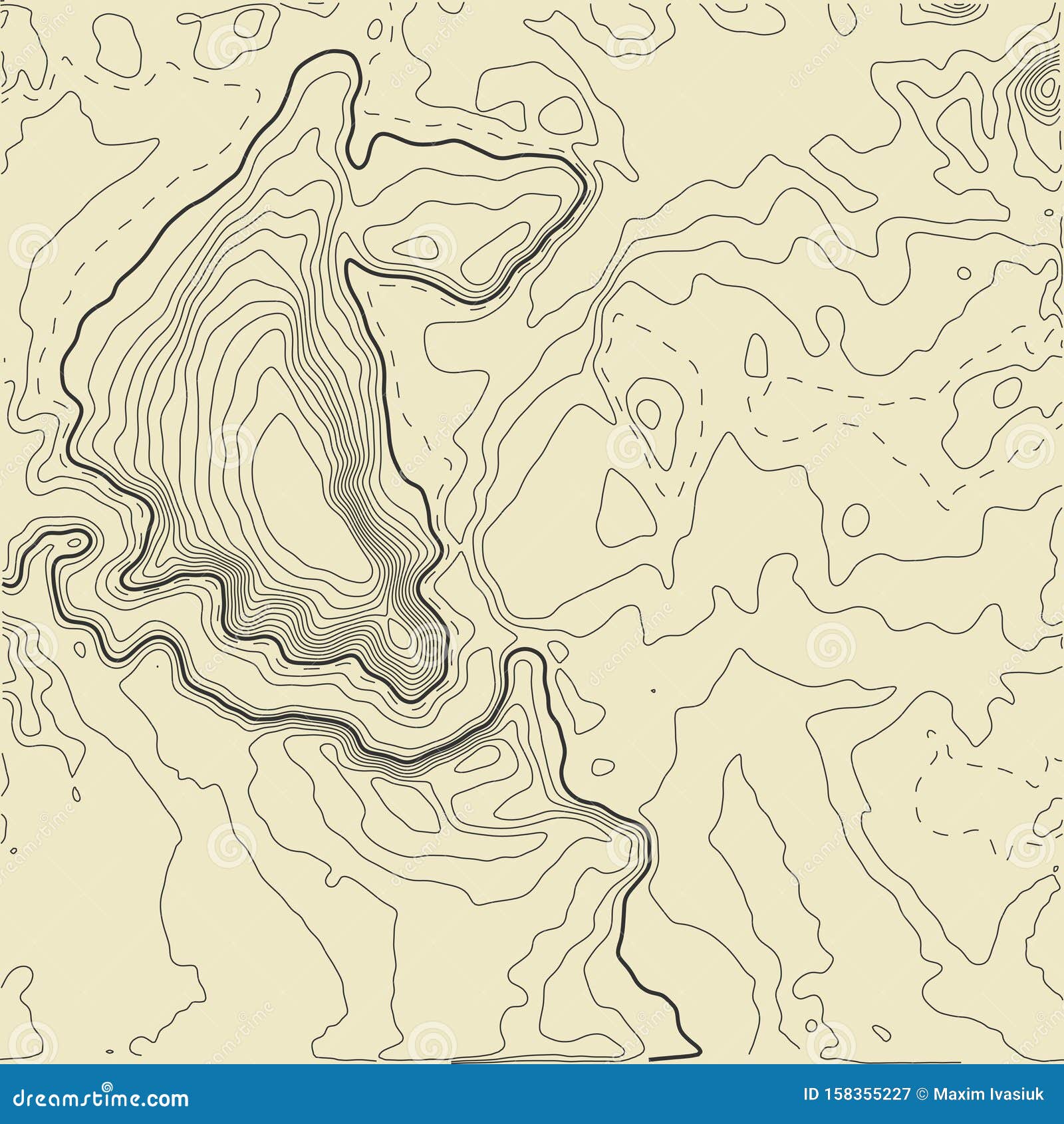 Map Line of Topography. Vector Abstract Topographic Map Concept with ...
