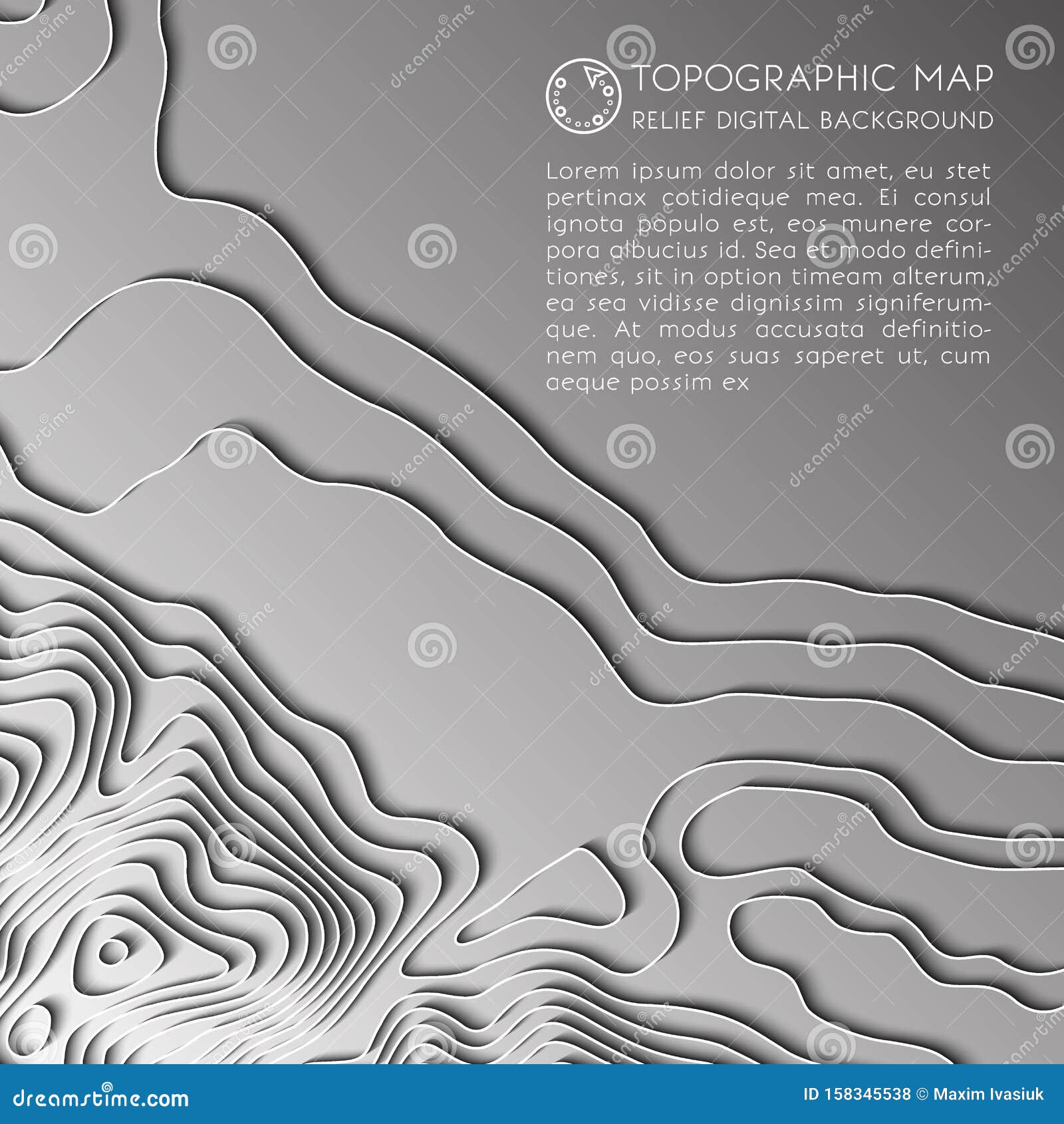 Map Line of Topography. Vector Abstract Topographic Map Concept with ...