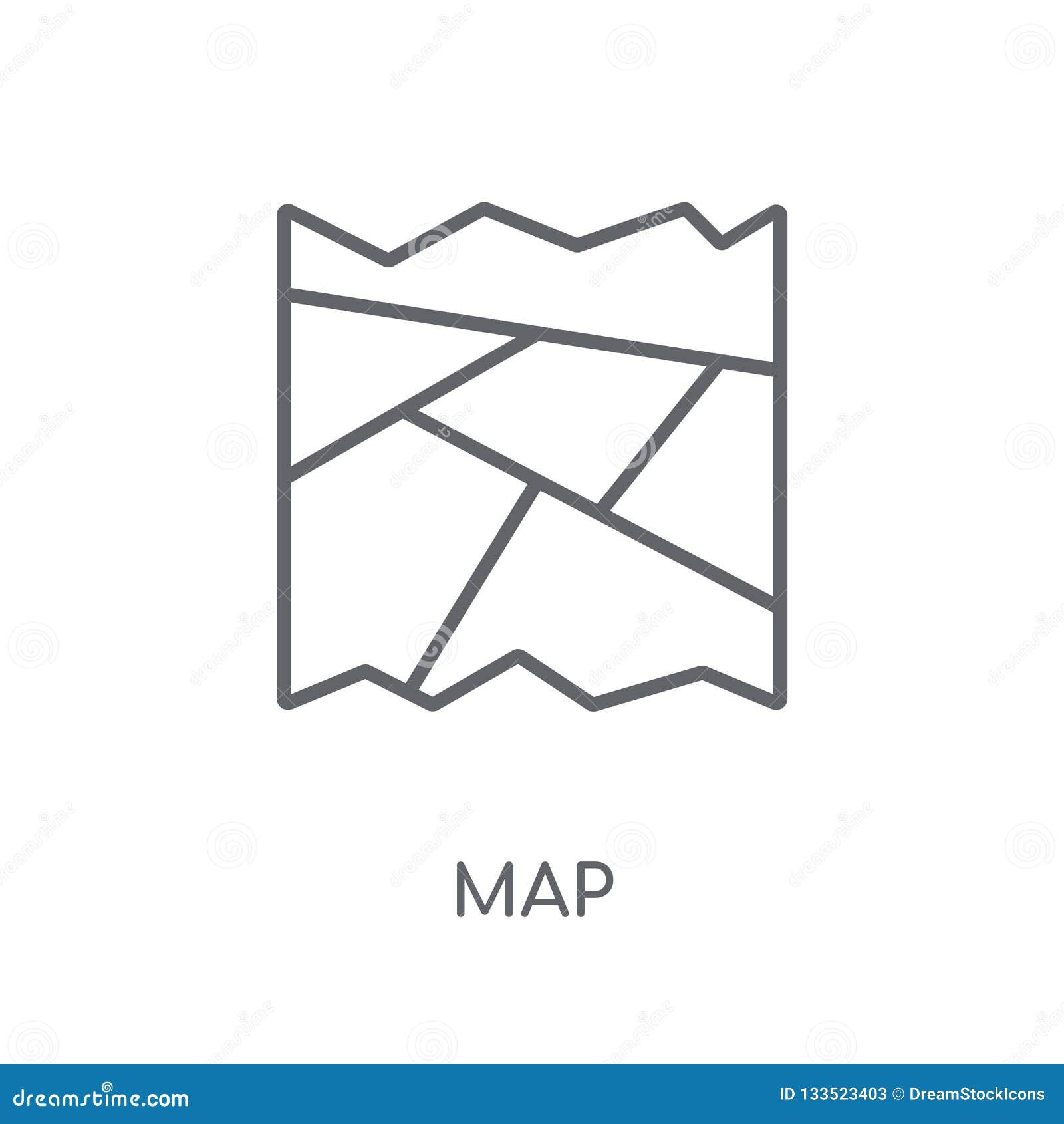 Map Linear Icon. Modern Outline Map Logo Concept on White Backgr Stock ...