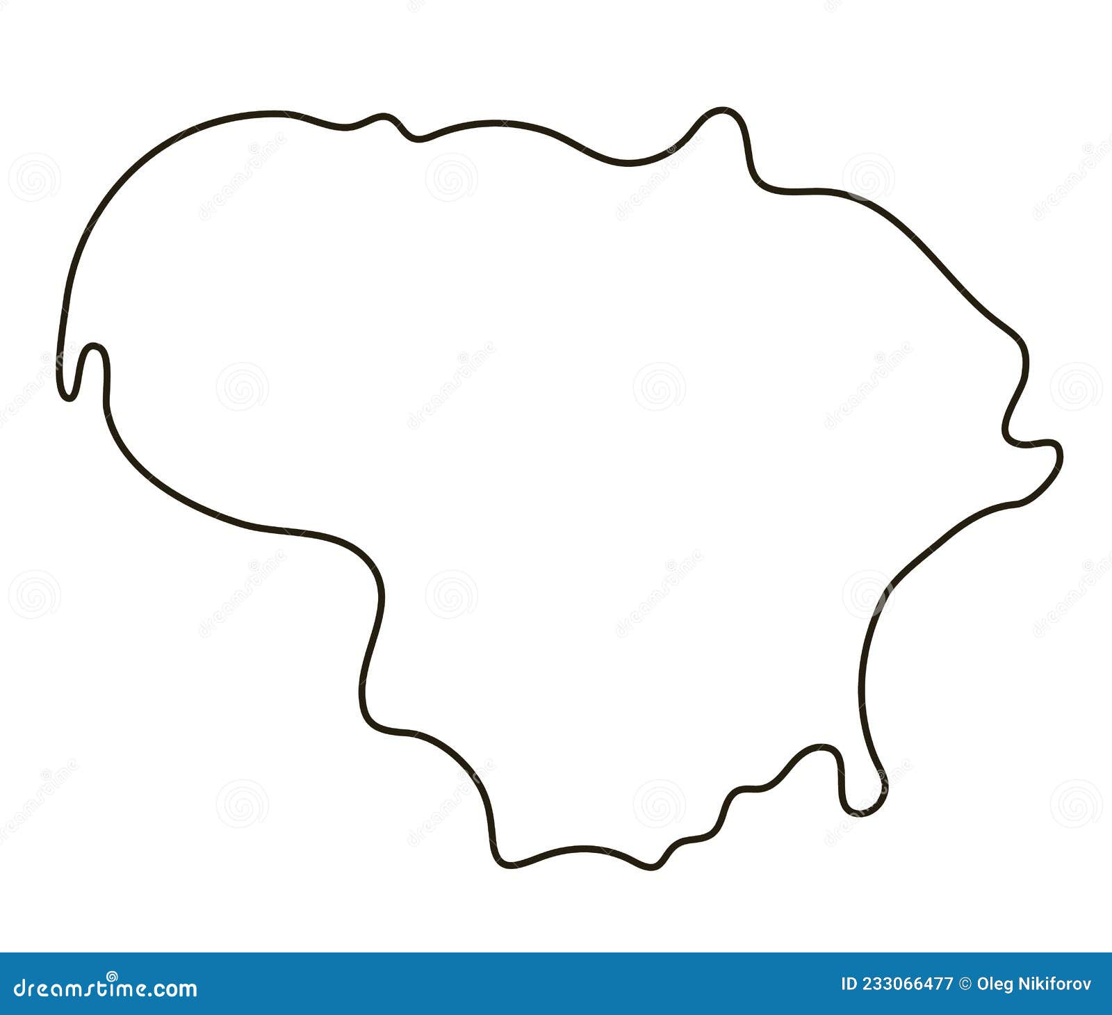 Map of Lithuania. Simple Outline Map Vector Illustration Stock Vector ...