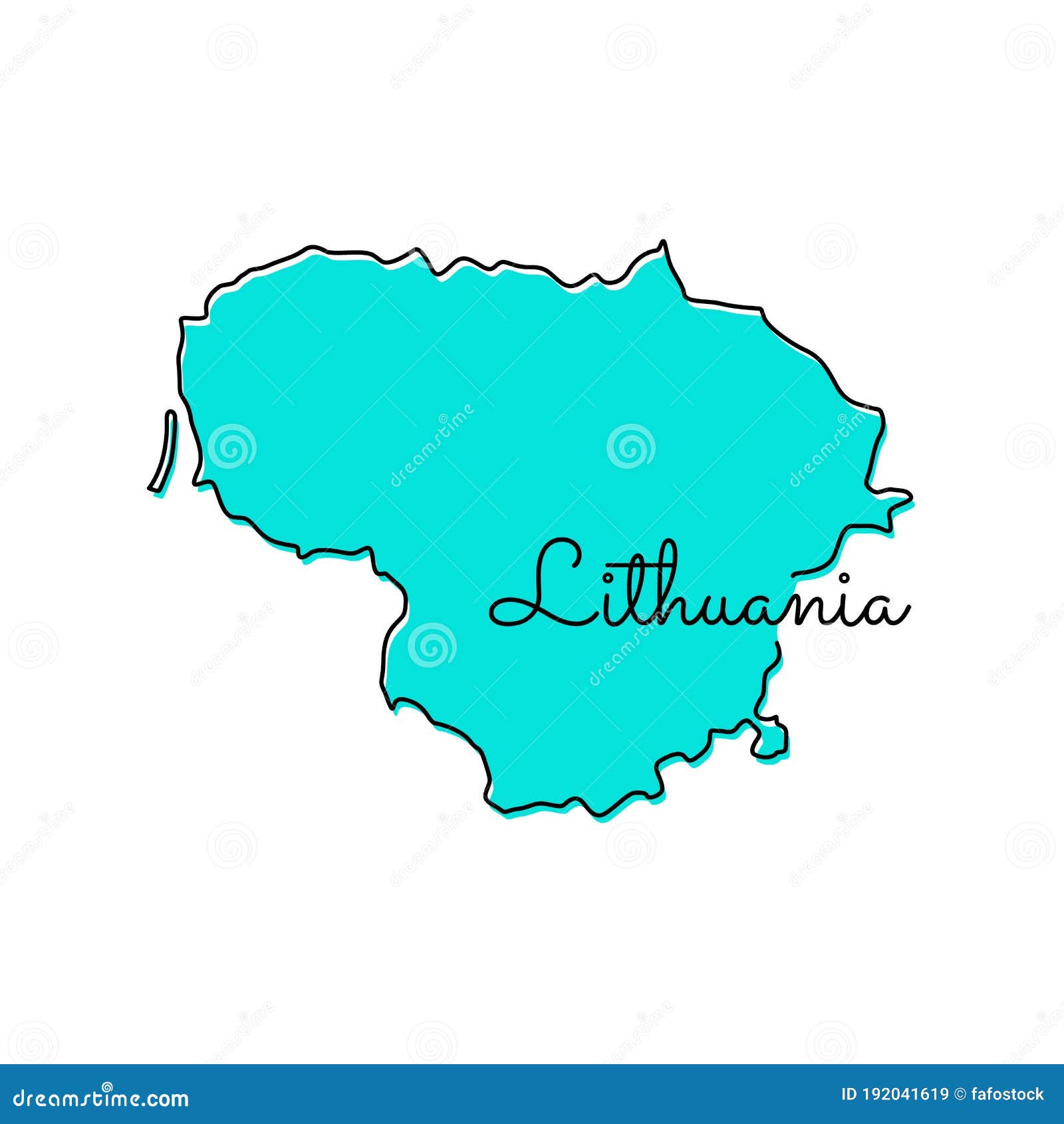 Map of Lithuania Vector Design Template. Stock Vector - Illustration of ...
