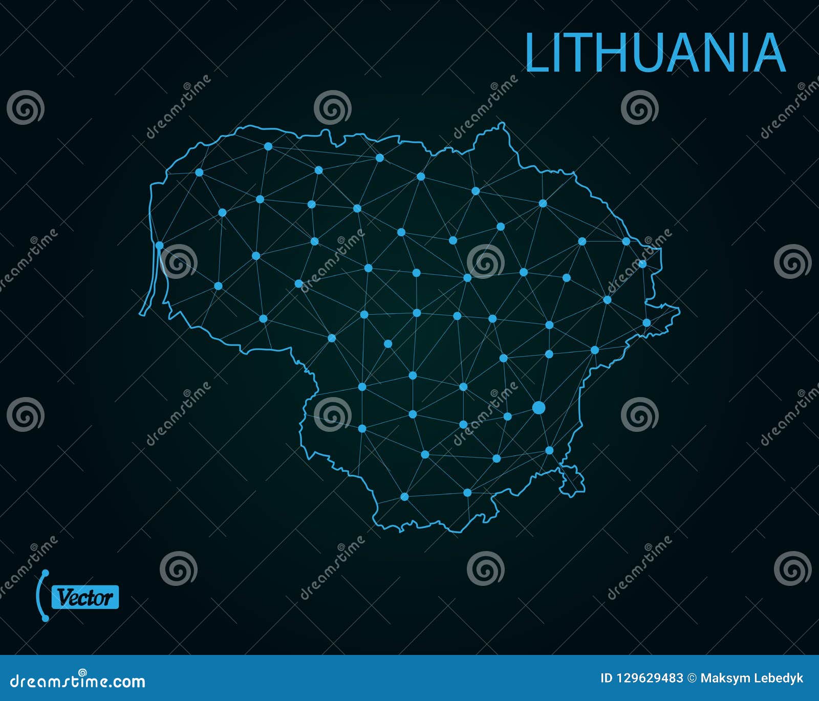 Lithuania Vector Map Silhouette | CartoonDealer.com #351336977