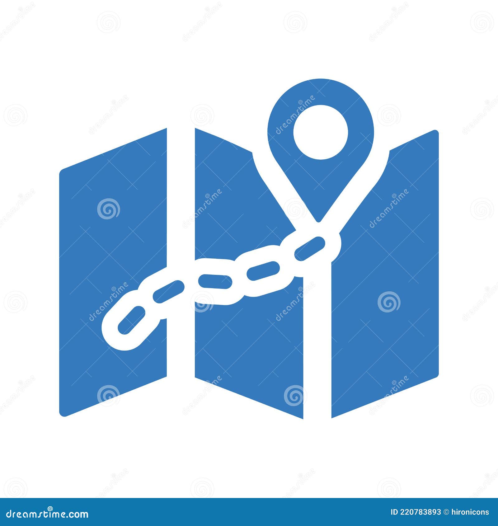Map, Location Icon. Blue Vector Graphics Stock Vector - Illustration of ...