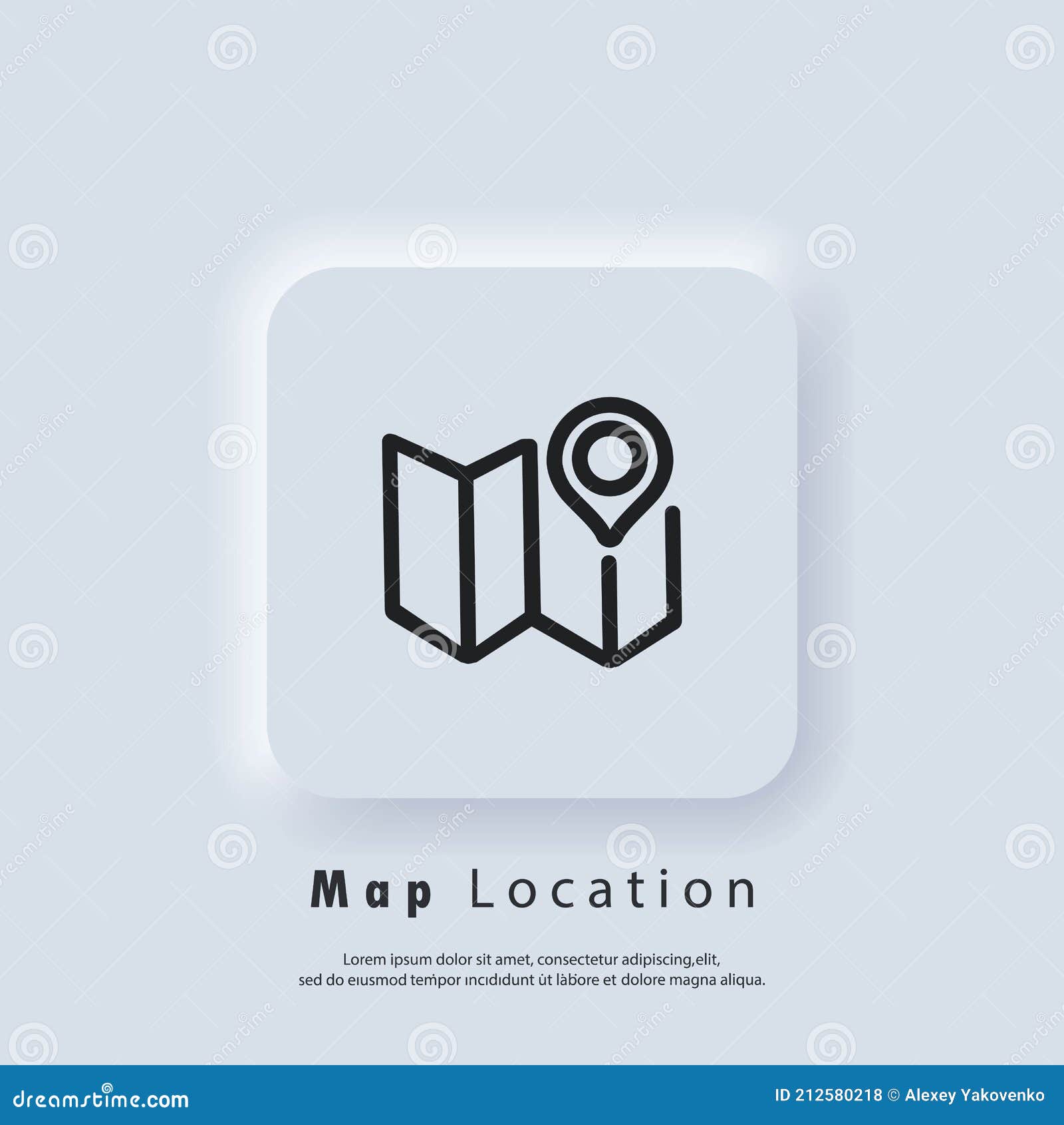 Map Location Icon. Map Pin. Route Location. Cartography Icon. Vector ...