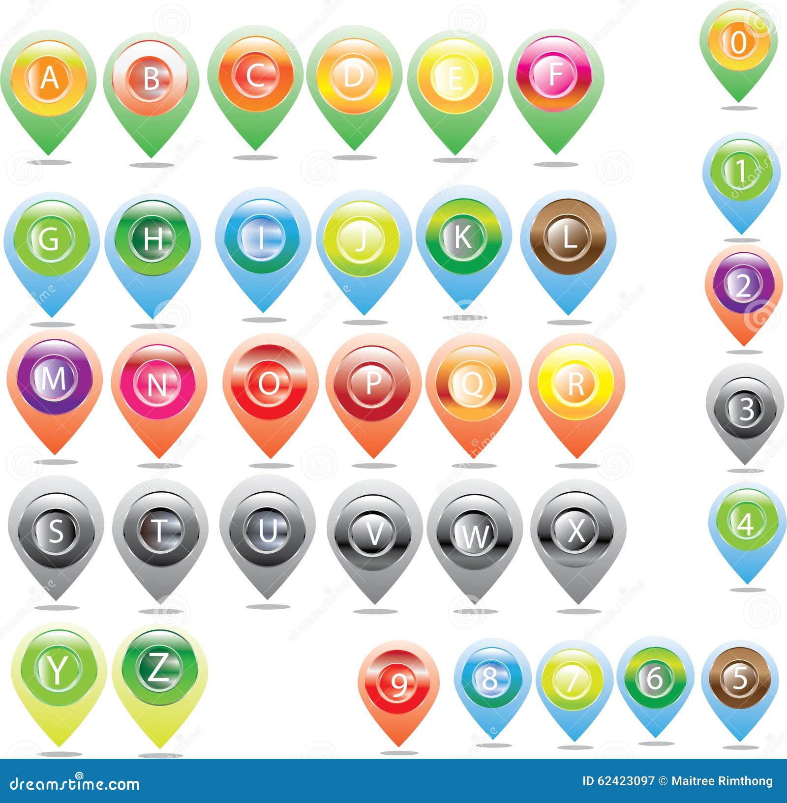 Map and Location Icons and Icon Map Stock Illustration - Illustration ...