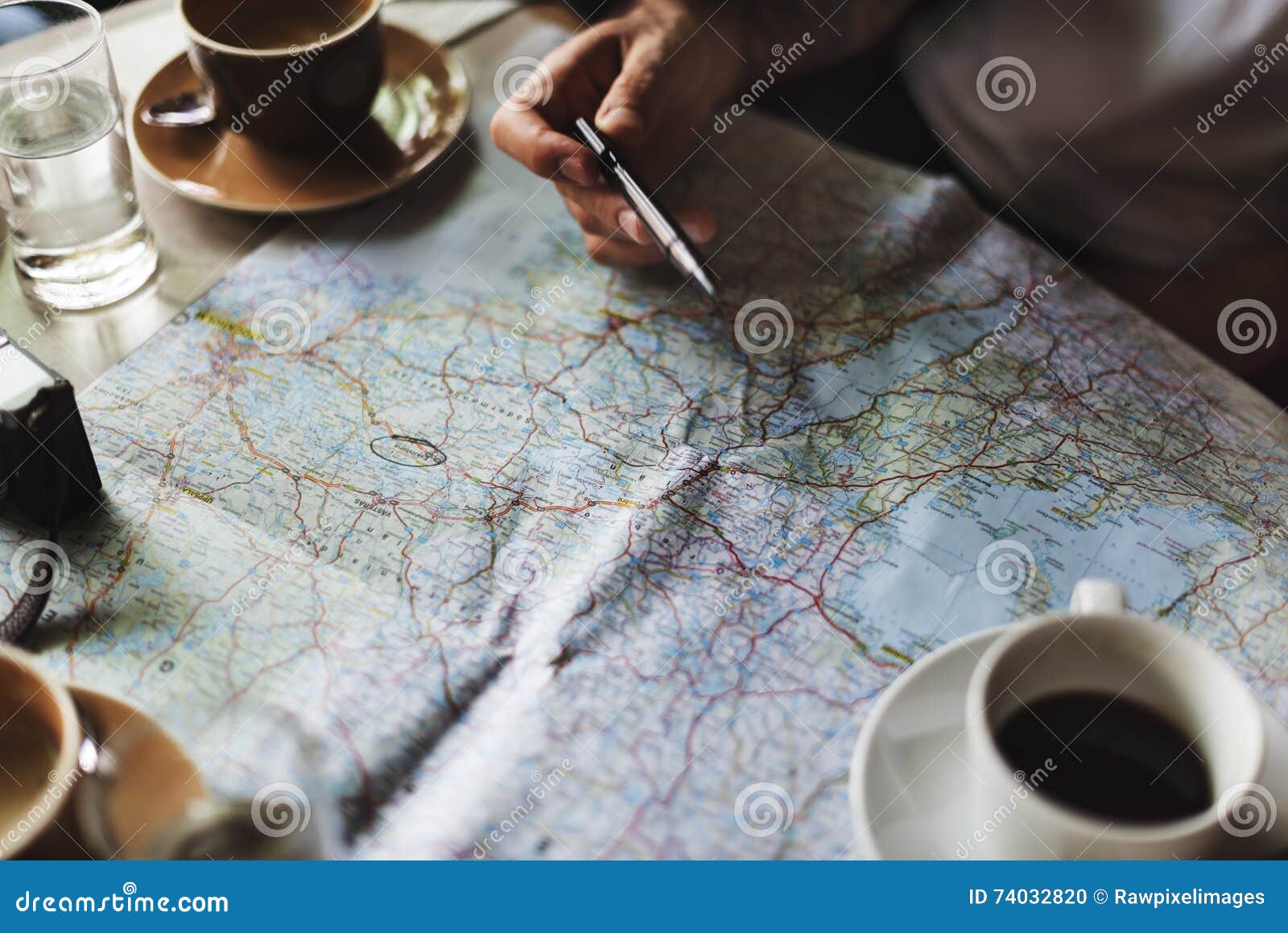 Map Location Navigation Route Trip Direction Concept Stock Photo ...