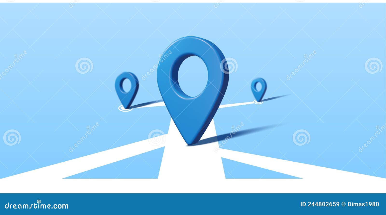 Location Pinpointer Marker Icon 3d Render Concept On White Background ...