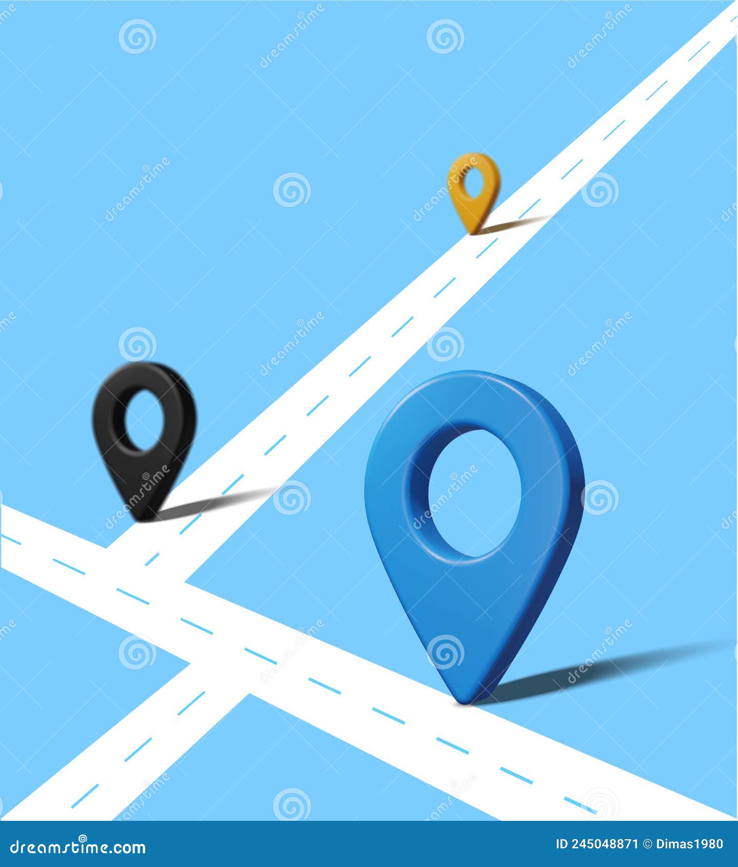 Map Location Pinpointer On World Map. 3D Render Stock Photography ...