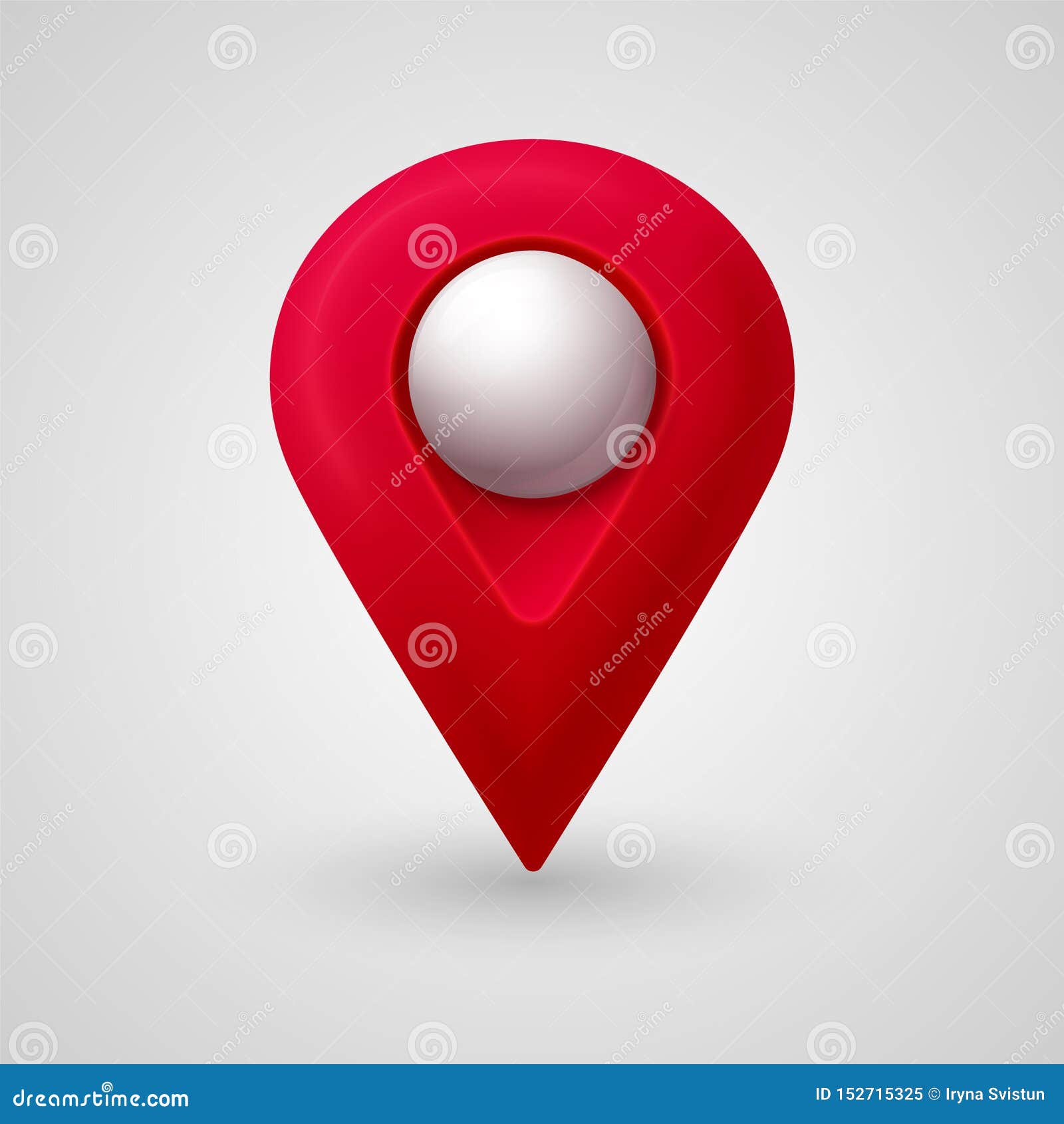 Map Location Pointer 3d Pin with Glowing Glass Bubble. Navigation Icon ...