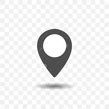 Map Location Pointer Icon on Transparent Background. Map Pin for Target ...