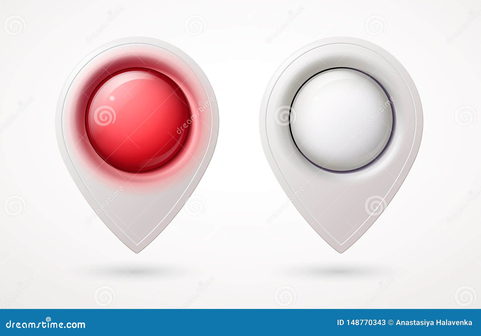 Map Location Pointer.Realistic Style. Vector Illustration. Stock Vector ...