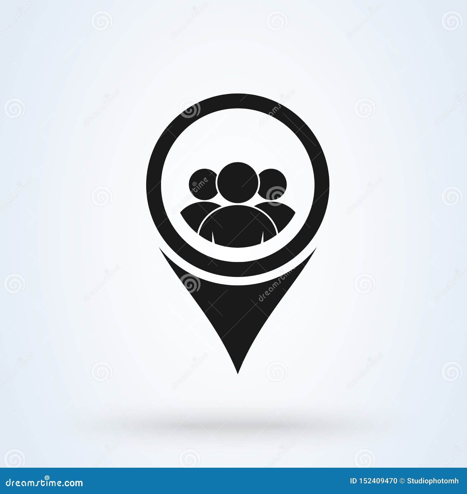 Map Location User and Group. Simple Vector Modern Icon Design ...