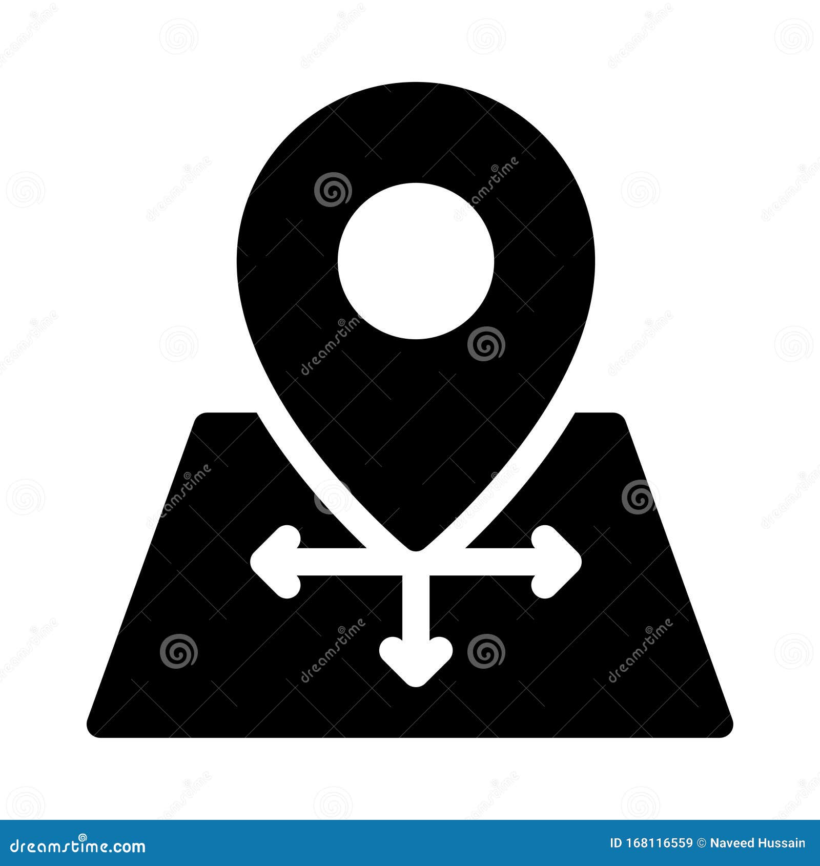 Map Location Vector Glyph Flat Icon Stock Illustration - Illustration ...