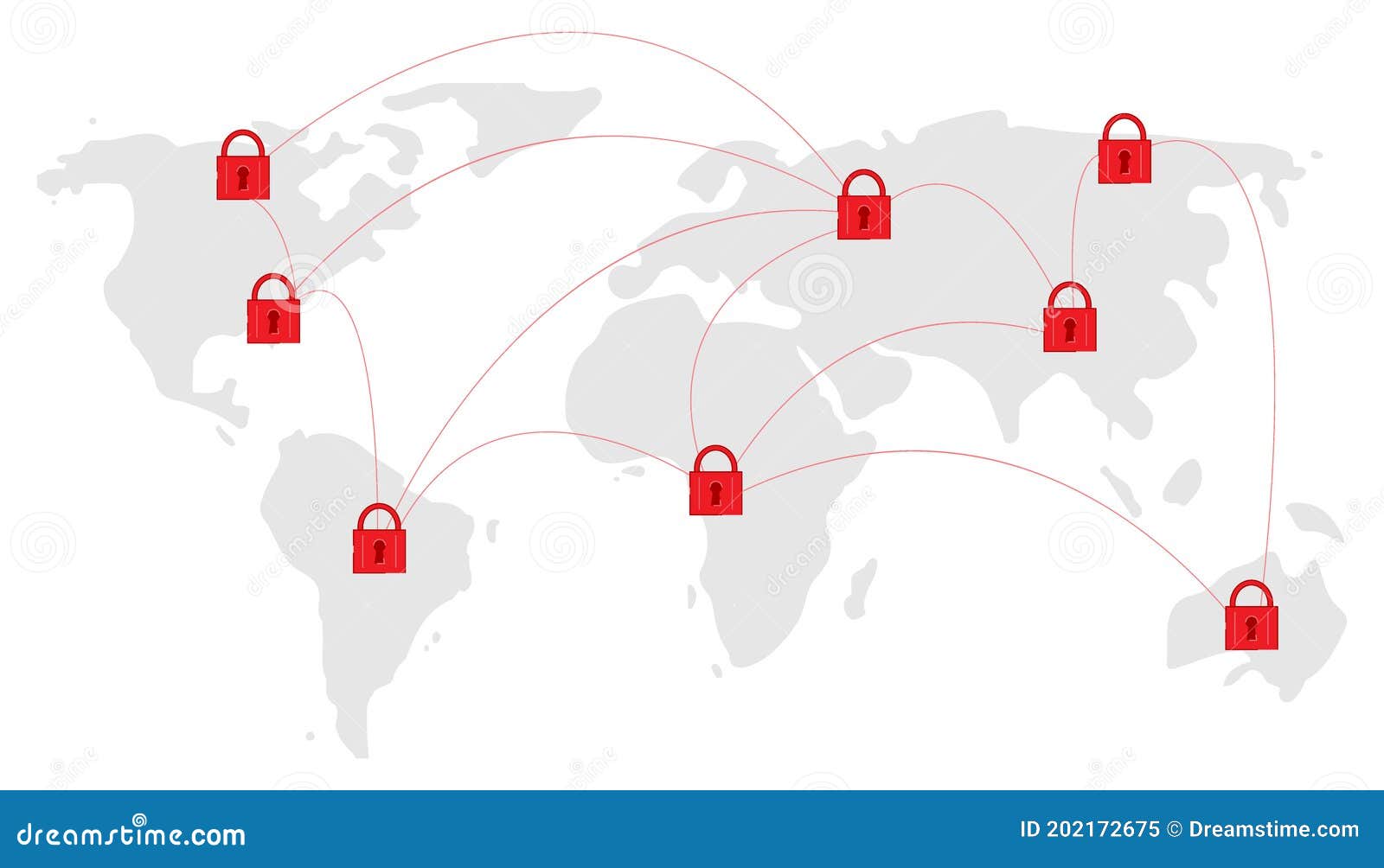 Map with Locks Background Vector Illustration Stock Illustration ...