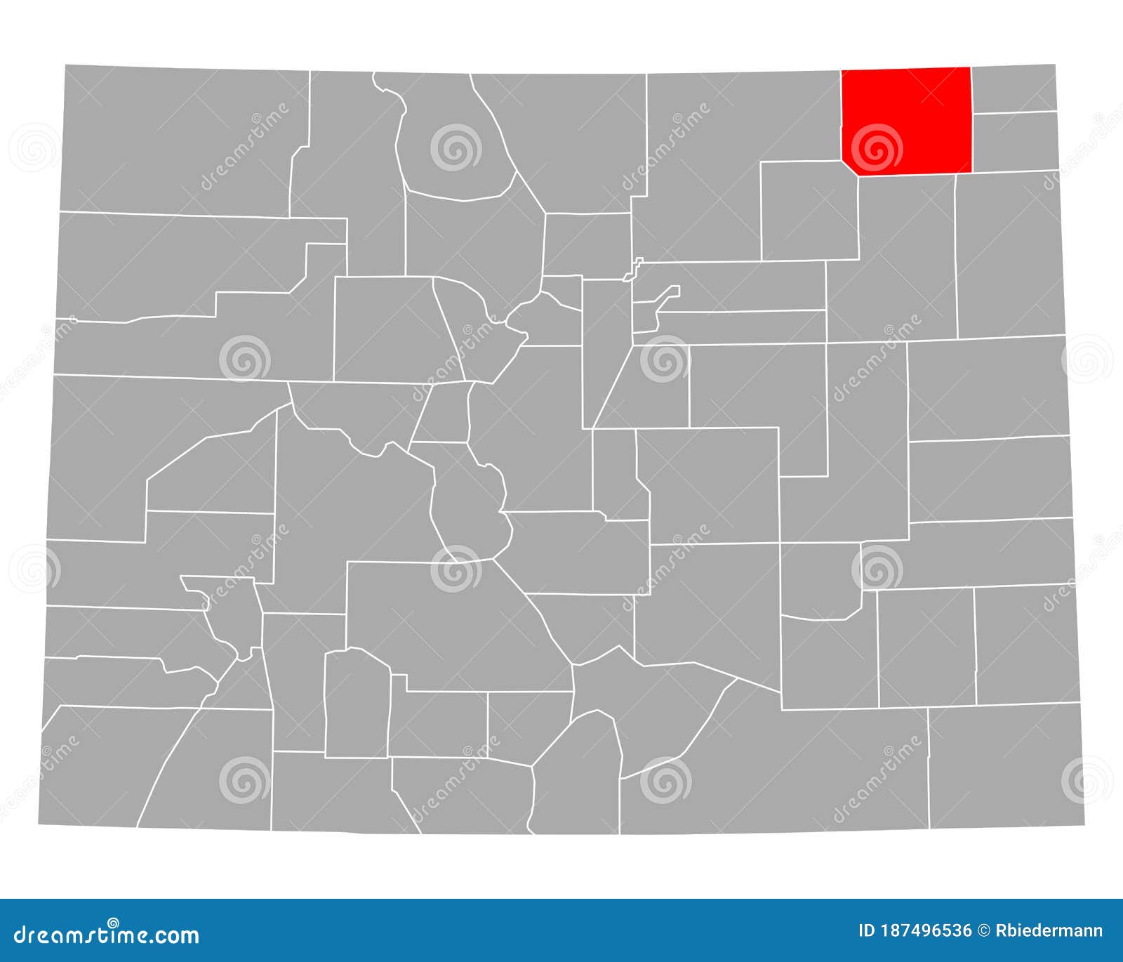 Map Of Logan In Colorado Vector Illustration | CartoonDealer.com #194123484