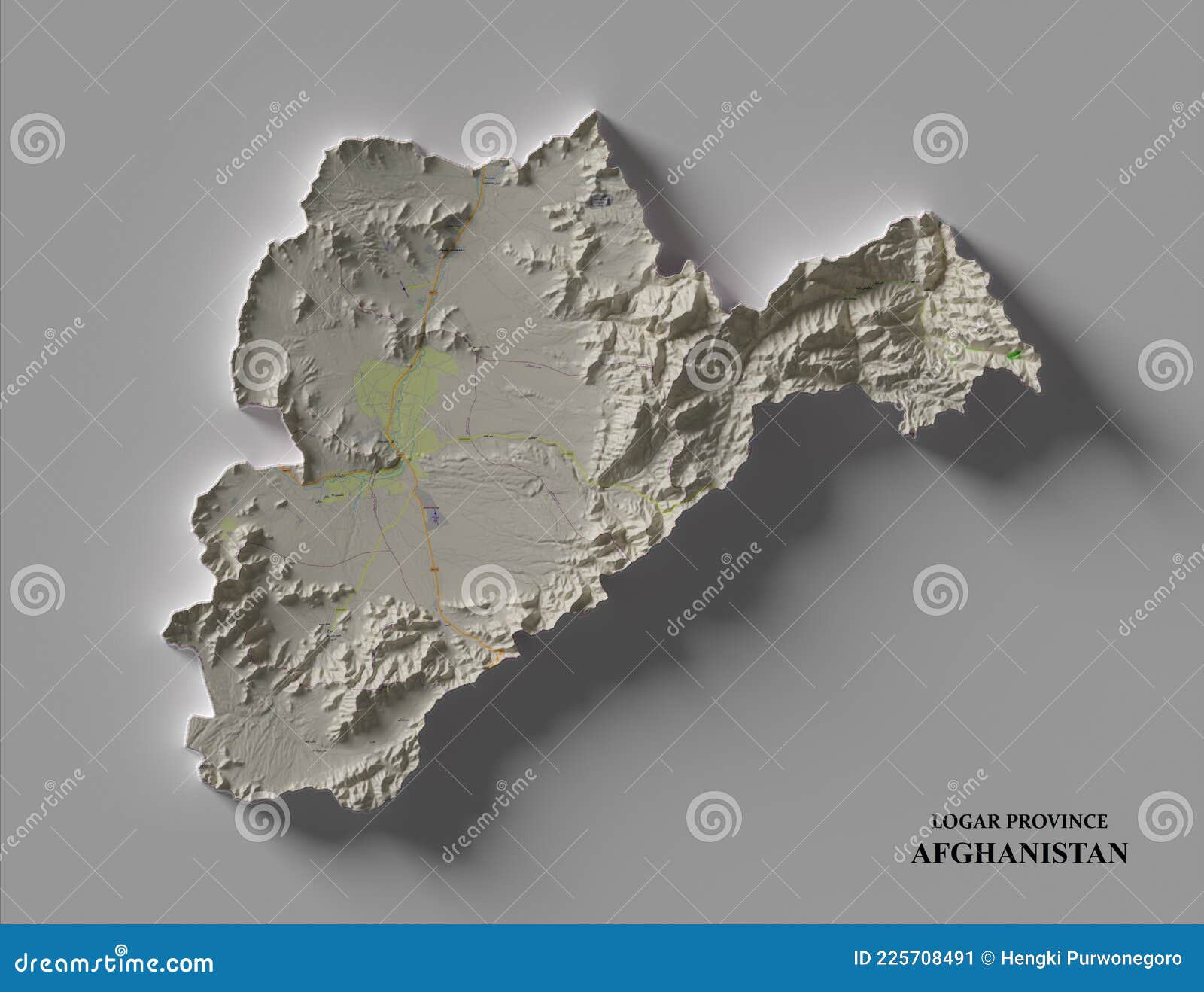 Map of Logar Province, Afghanistan Stock Illustration - Illustration of ...