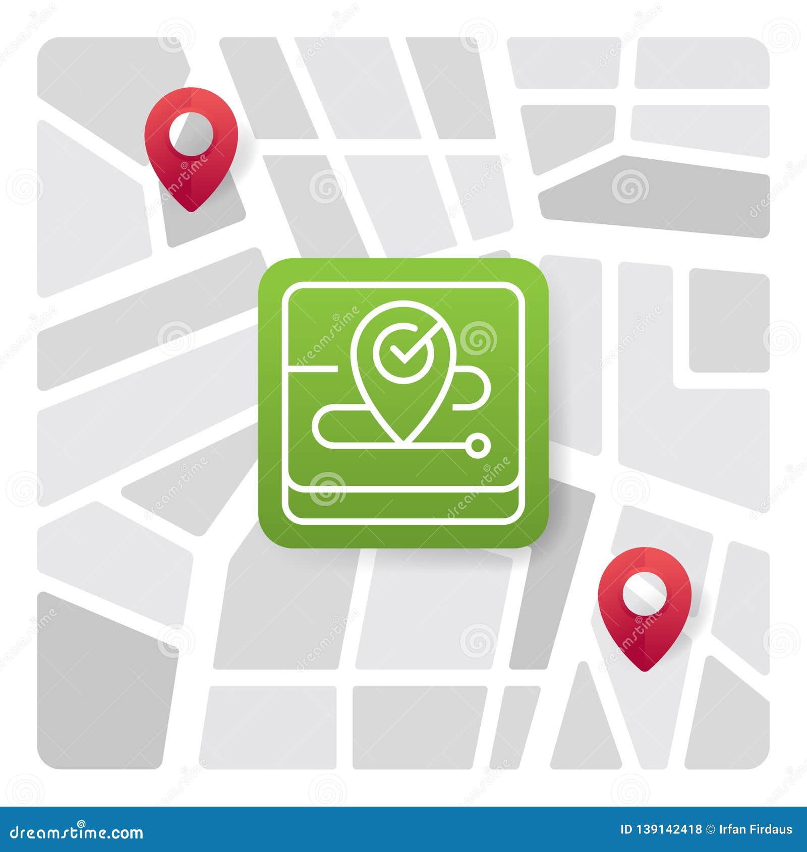 Map Logo Icon with Green Gradient Color Stock Vector - Illustration of ...