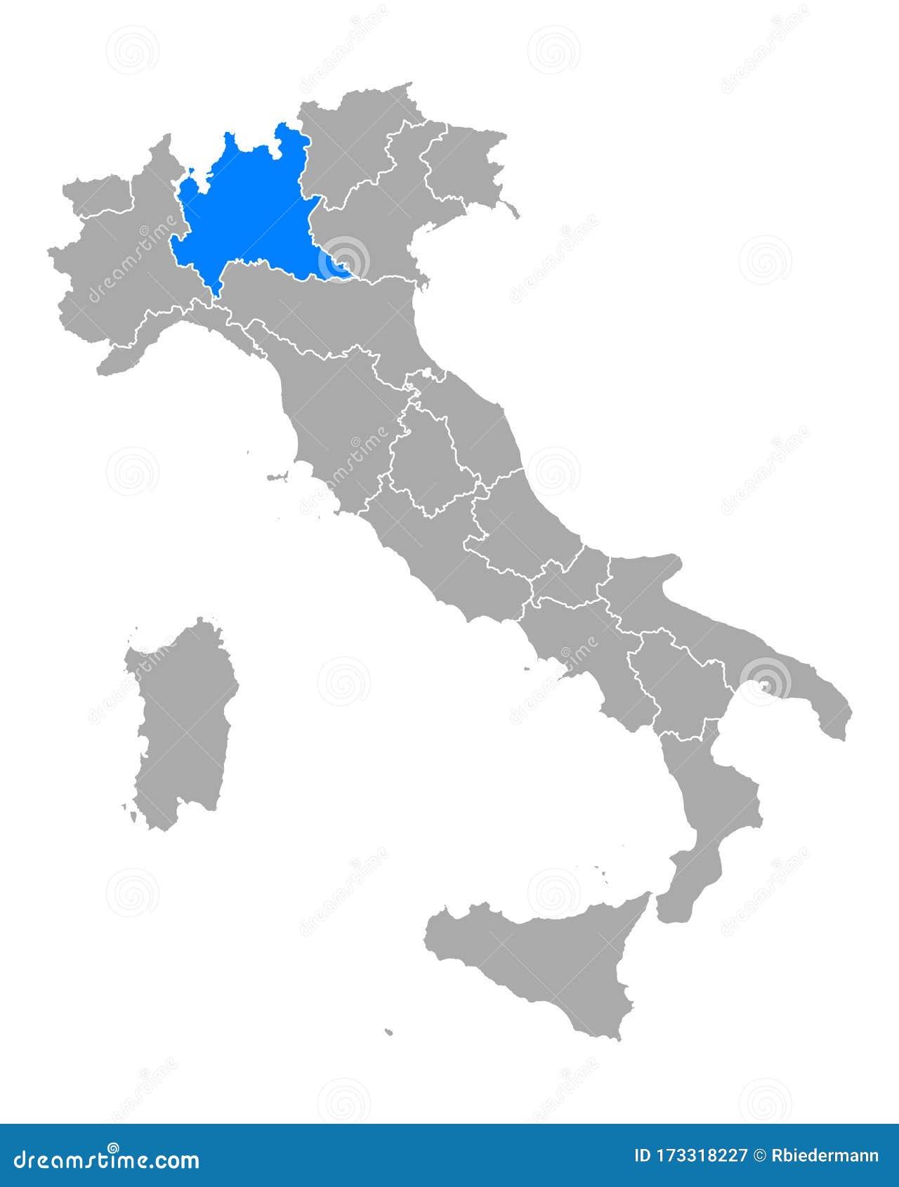Map of Lombardy in Italy stock vector. Illustration of lombardy - 173318227
