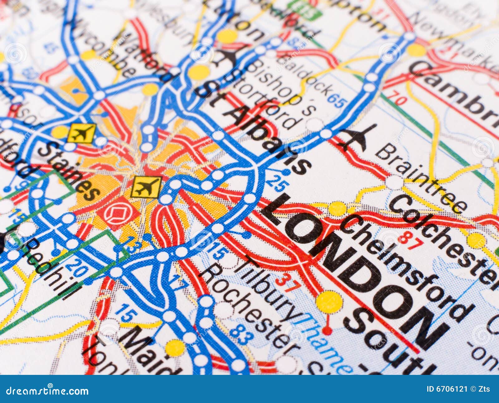 Map of London stock image. Image of kingdom, detail, closeup - 6706121