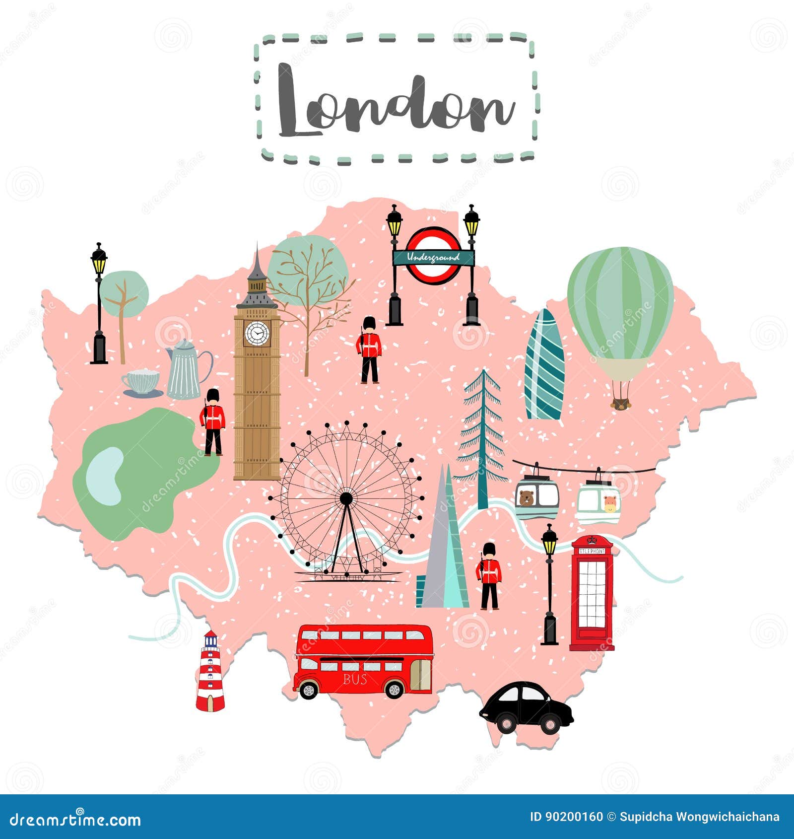 Cartoon Map Of London