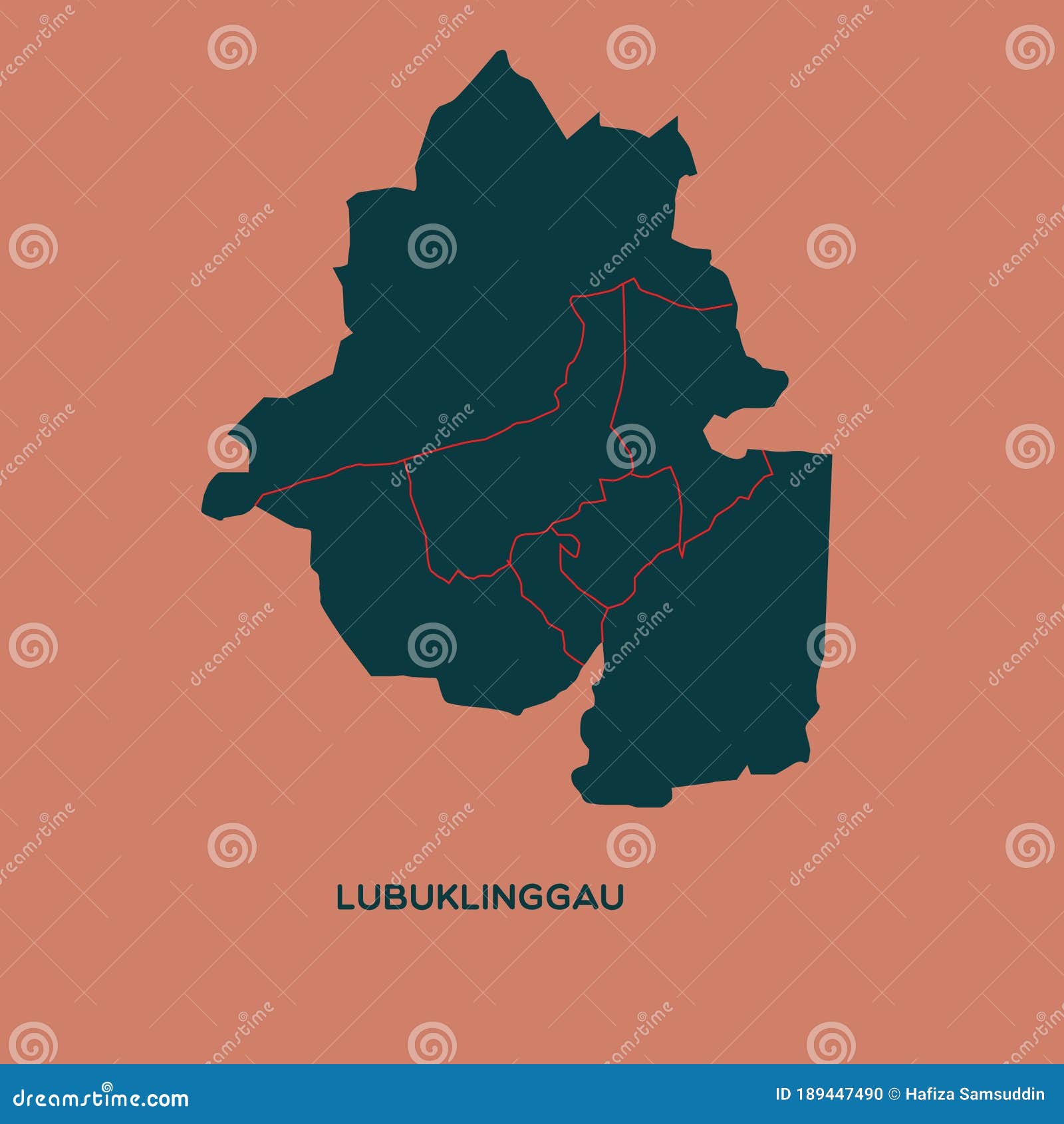 Map of Lubuklinggau. Vector Illustration Decorative Design Stock Vector ...