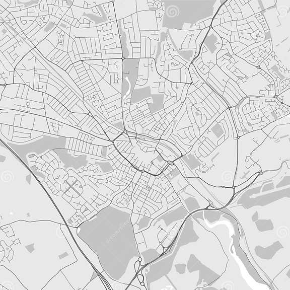 Map of Luton, England stock vector. Illustration of railways - 286429519