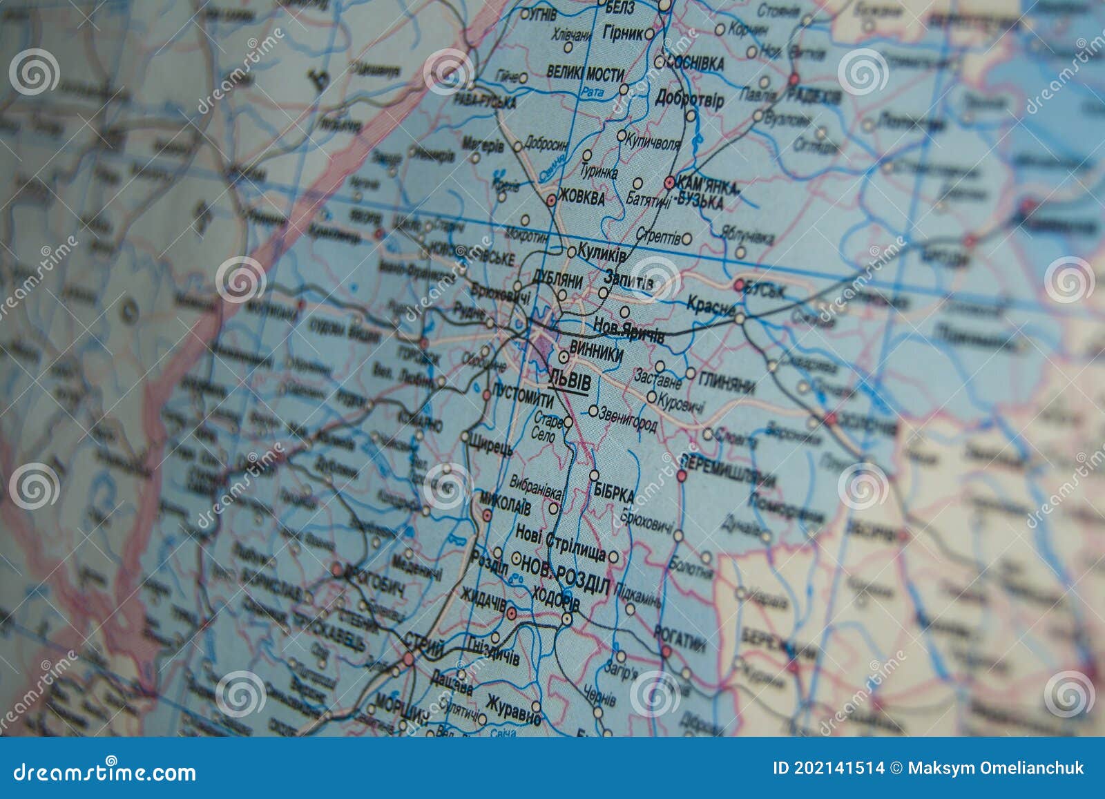 Map. Lviv. City on the map stock photo. Image of text - 202141514