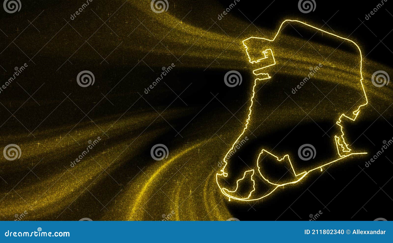 Macao Map In 3D. 3d Map With Borders Of Regions. Royalty-Free Cartoon ...