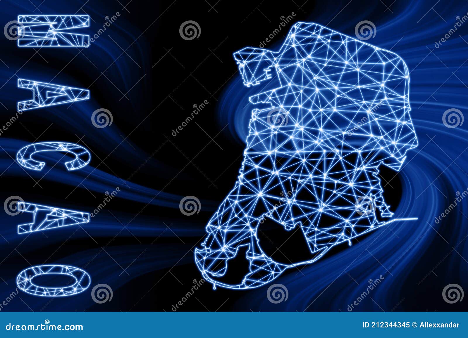 Macao Map In 3D. 3d Map With Borders Of Regions. Royalty-Free Cartoon ...