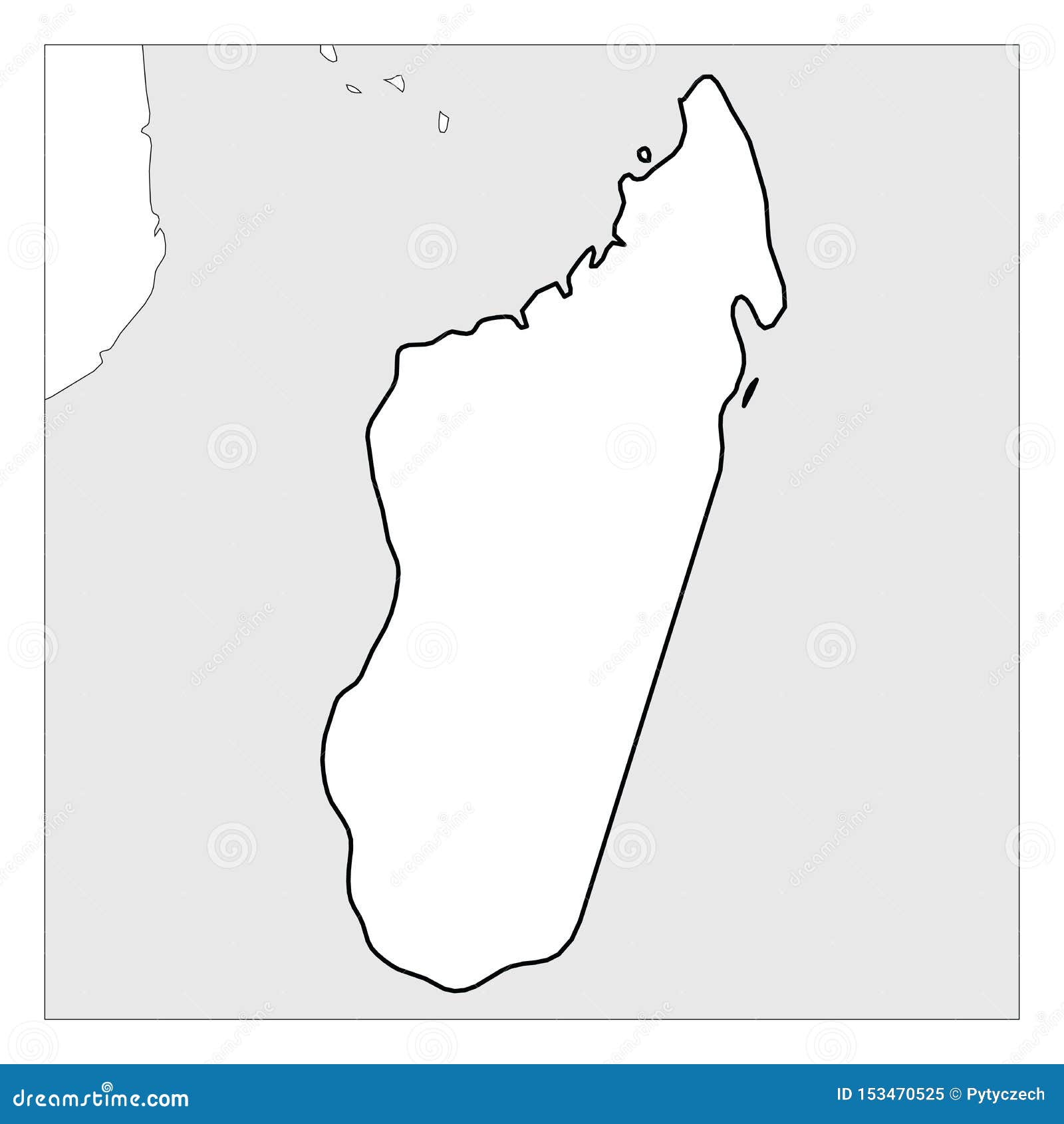 Madagascar Map. Black Silhouette Country Map Isolated On White ...