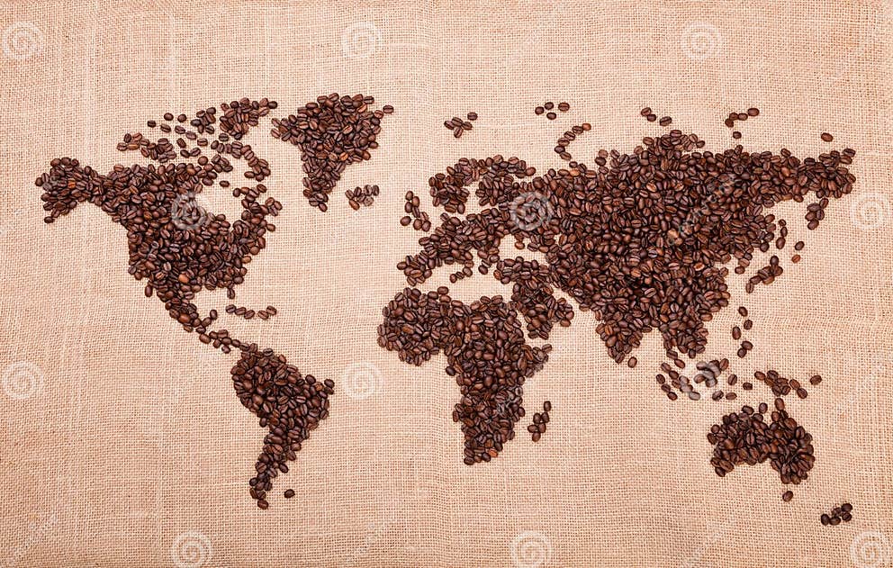 Map made of coffee stock photo. Image of background, africa - 21845168