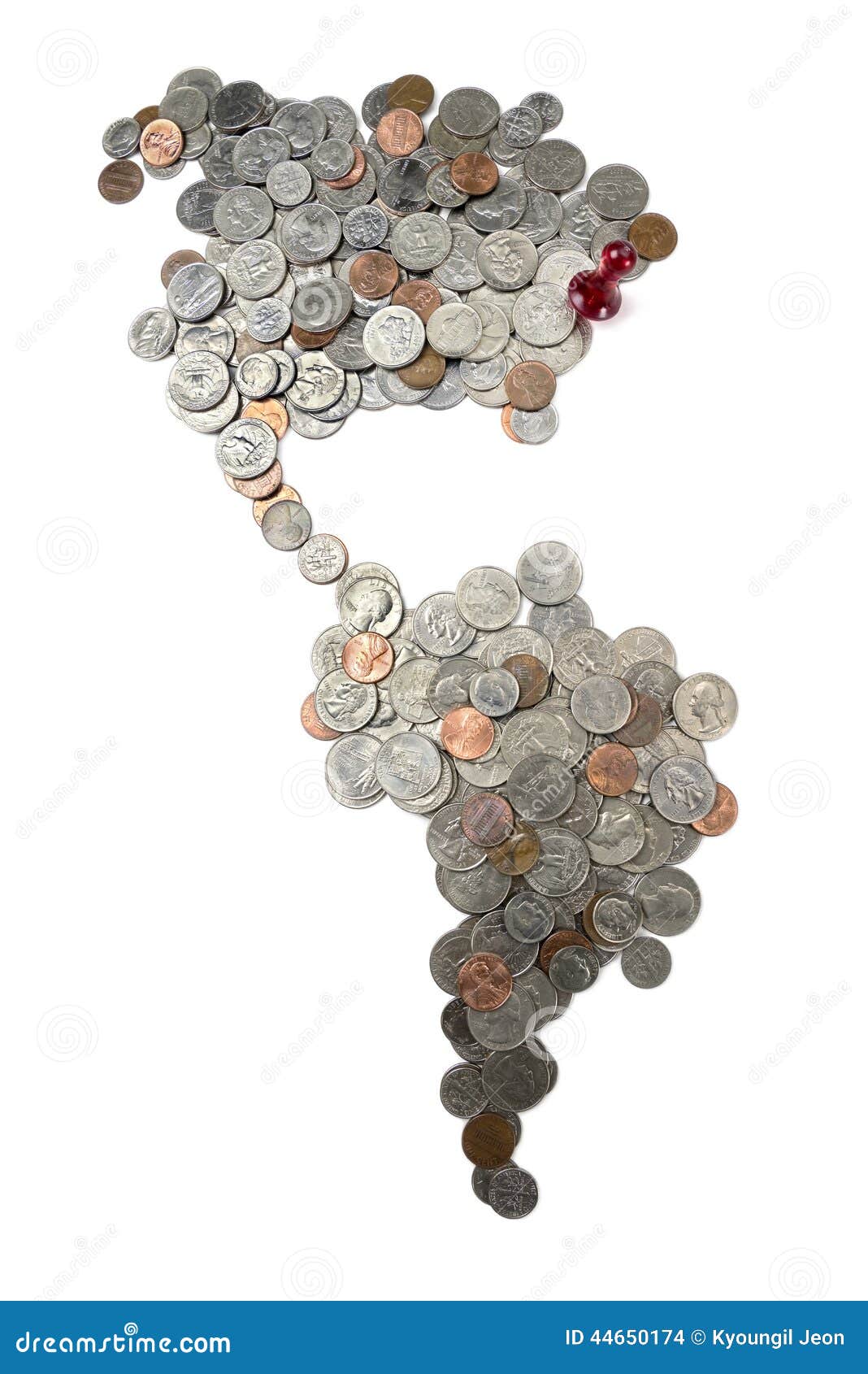 Map made of coins stock photo. Image of planet, pile - 44650174
