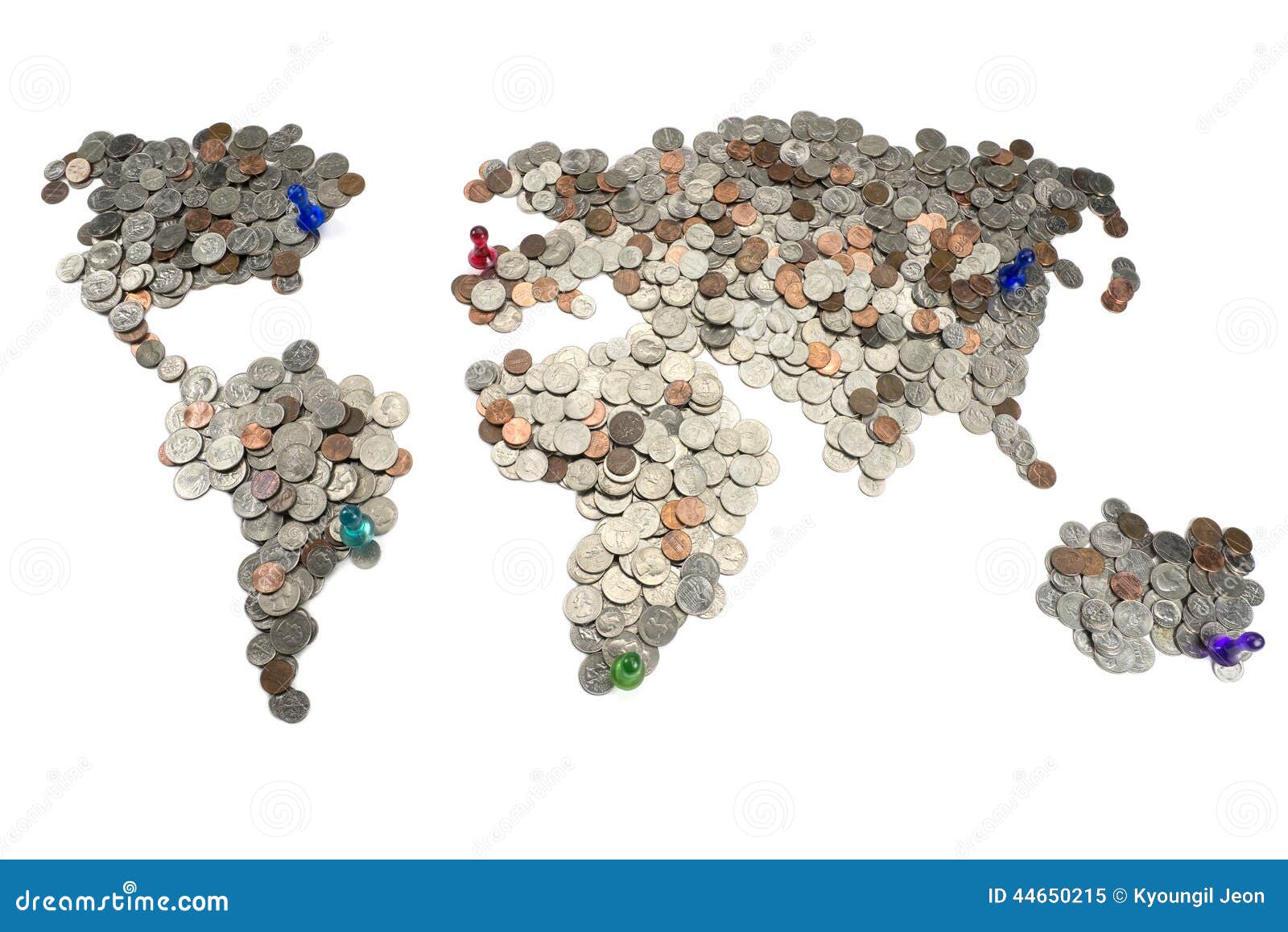 Map made of coins stock image. Image of euro, consumerism - 44650215