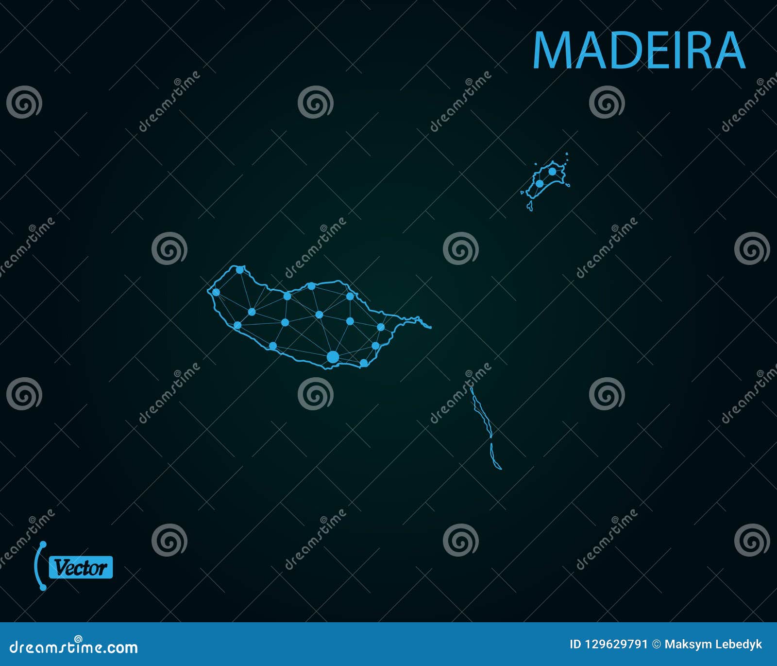 Map Of The Madeira. Vector Illustration. World Map Stock Photo ...