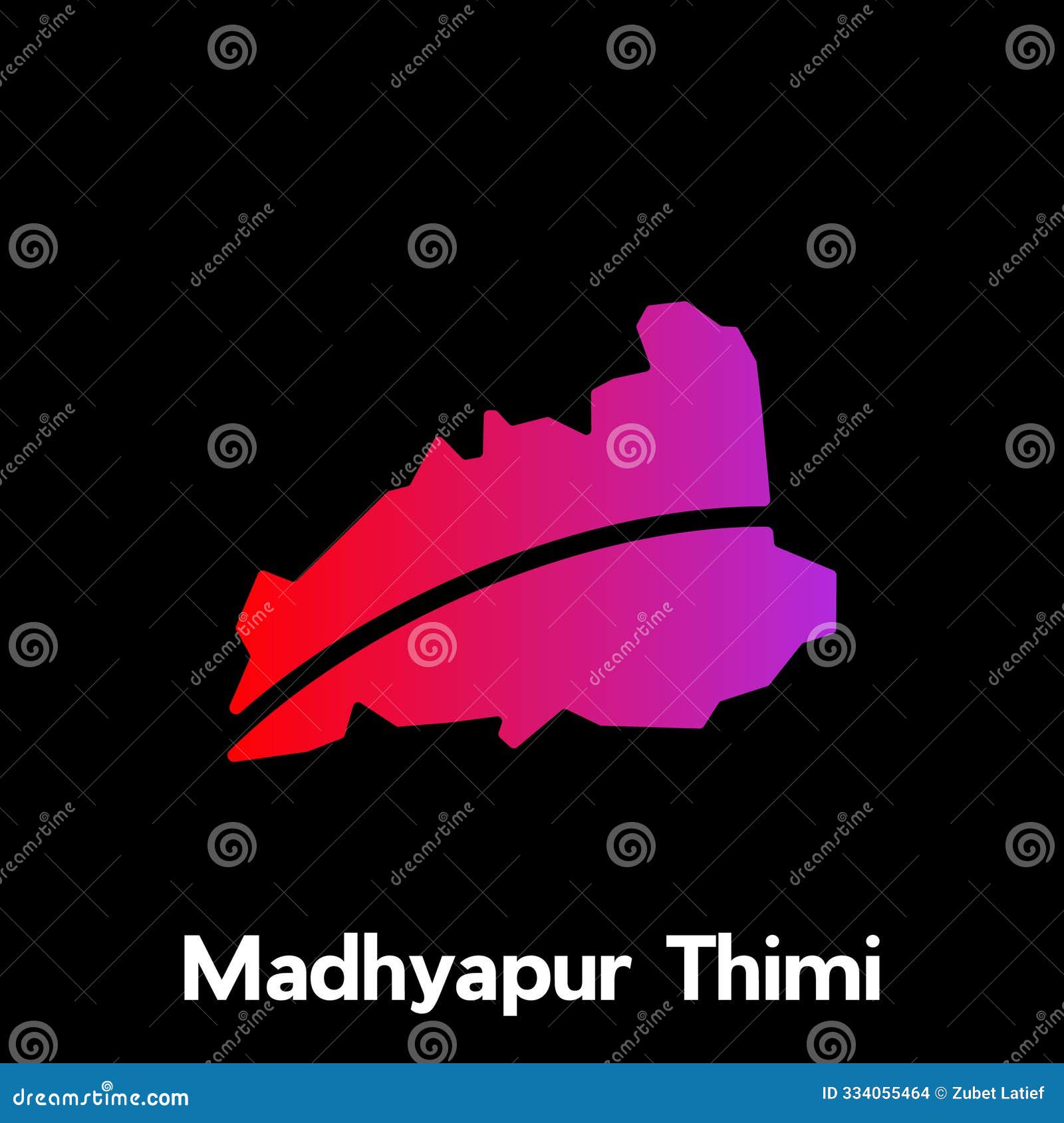 Map of Madhyapur Thimi City Modern Simple, Illustration Vector Design ...