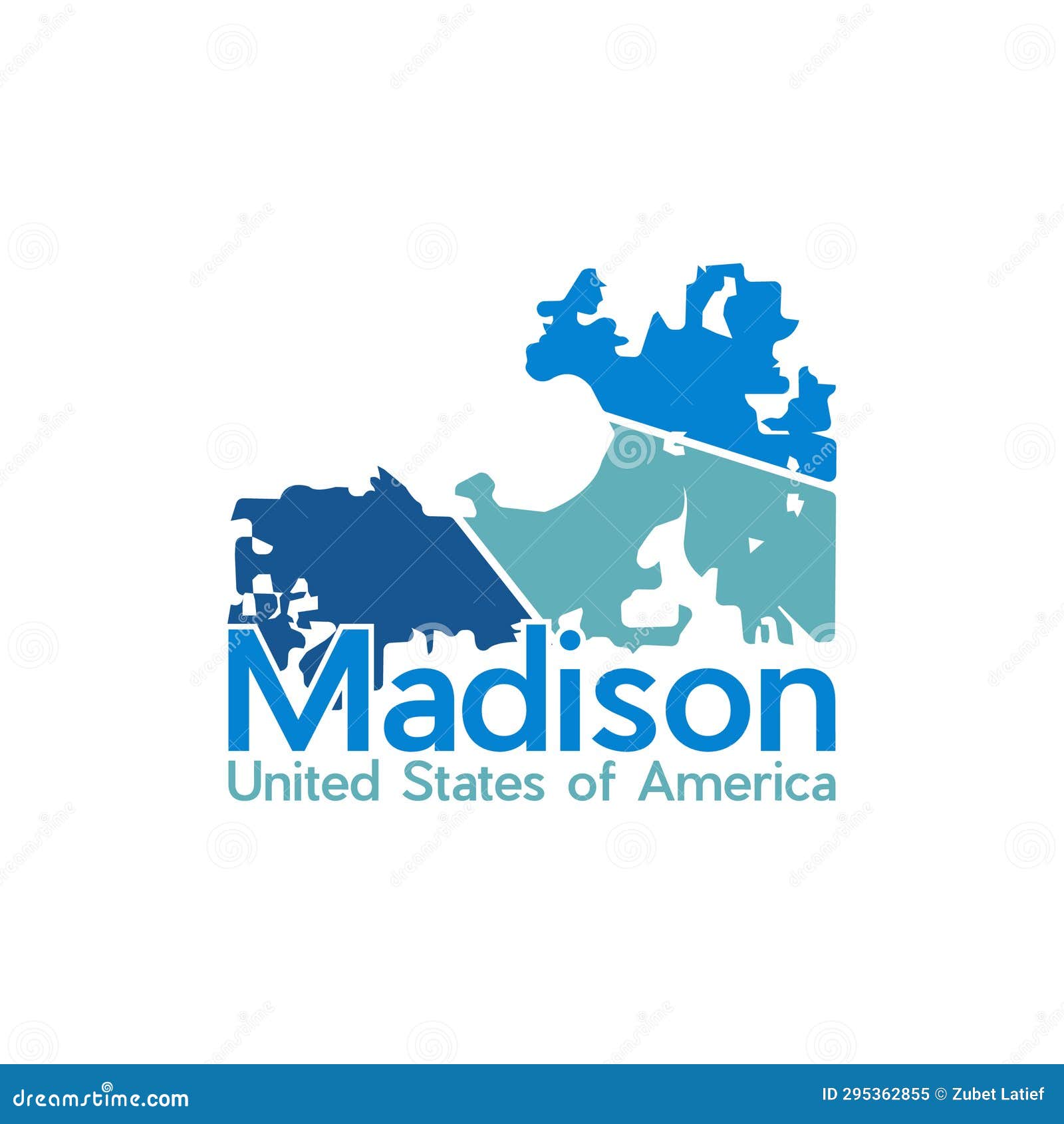 Madison City Skyline Black And White Silhouette. Vector Illustration ...