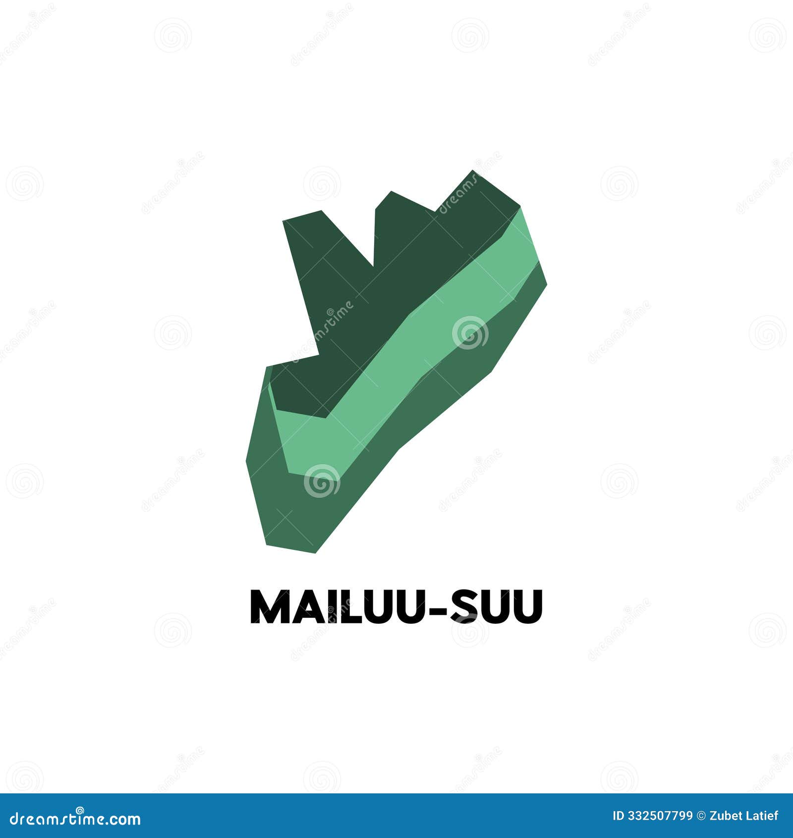 Map of Mailuu Suu City Modern Simple Geometric, Illustration Vector ...
