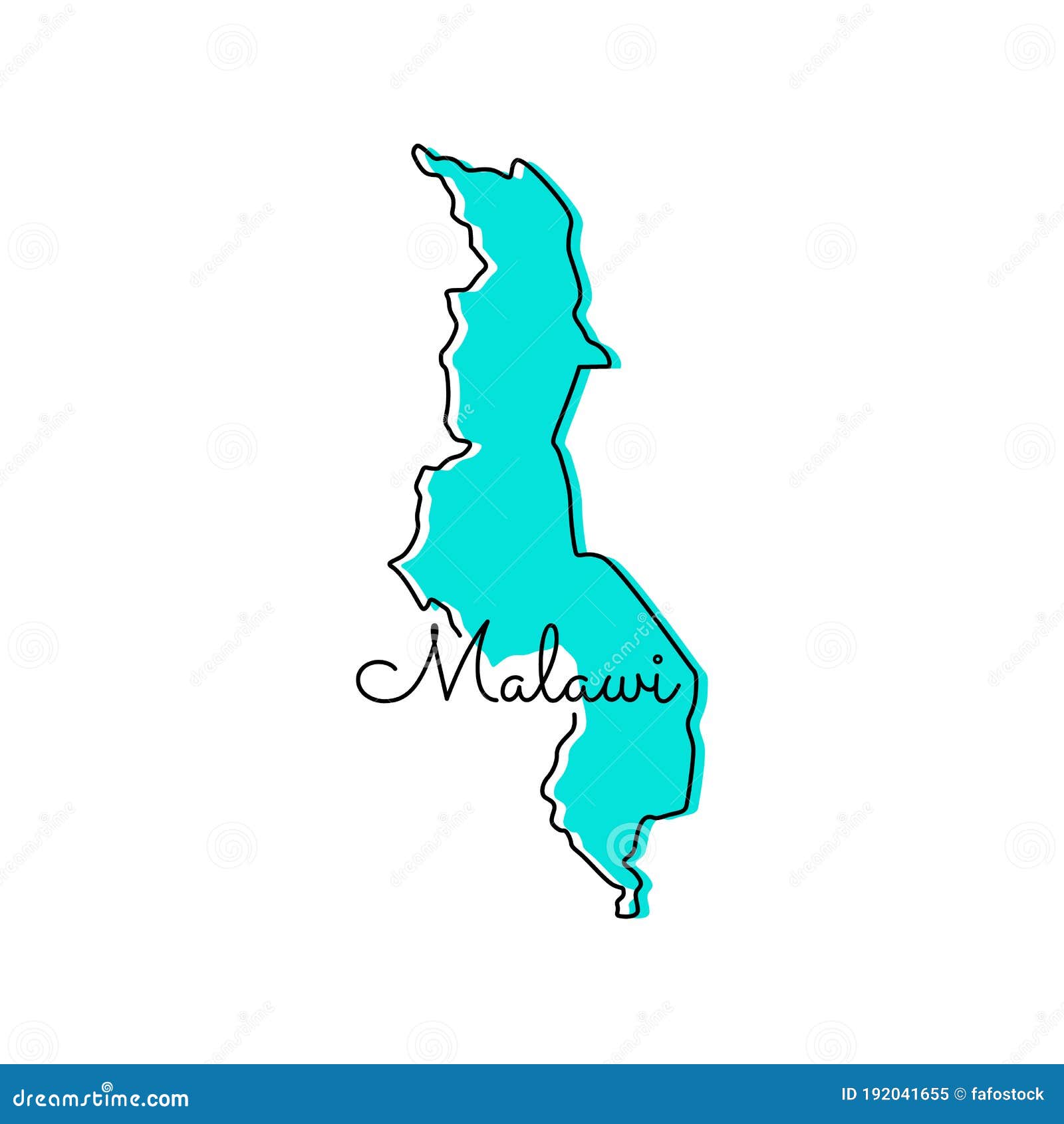 Map of Malawi Vector Design Template. Stock Vector - Illustration of ...