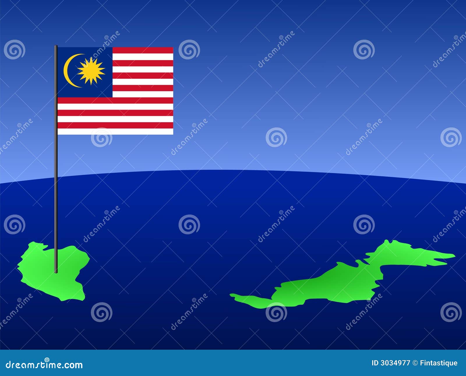 Map of Malaysia with flag stock vector. Illustration of giant - 3034977
