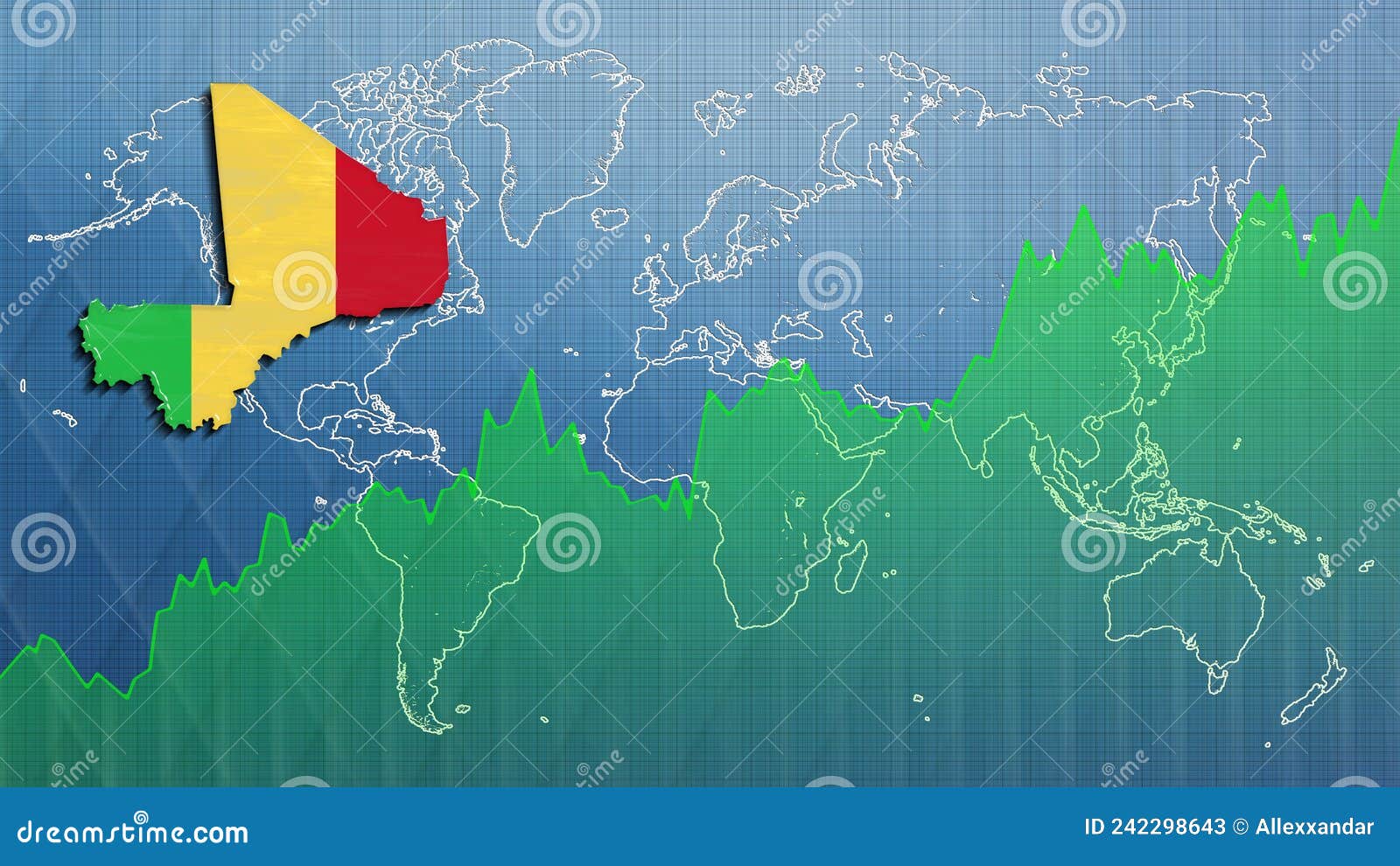 Map of Mali, Financial Success Stock Illustration - Illustration of ...
