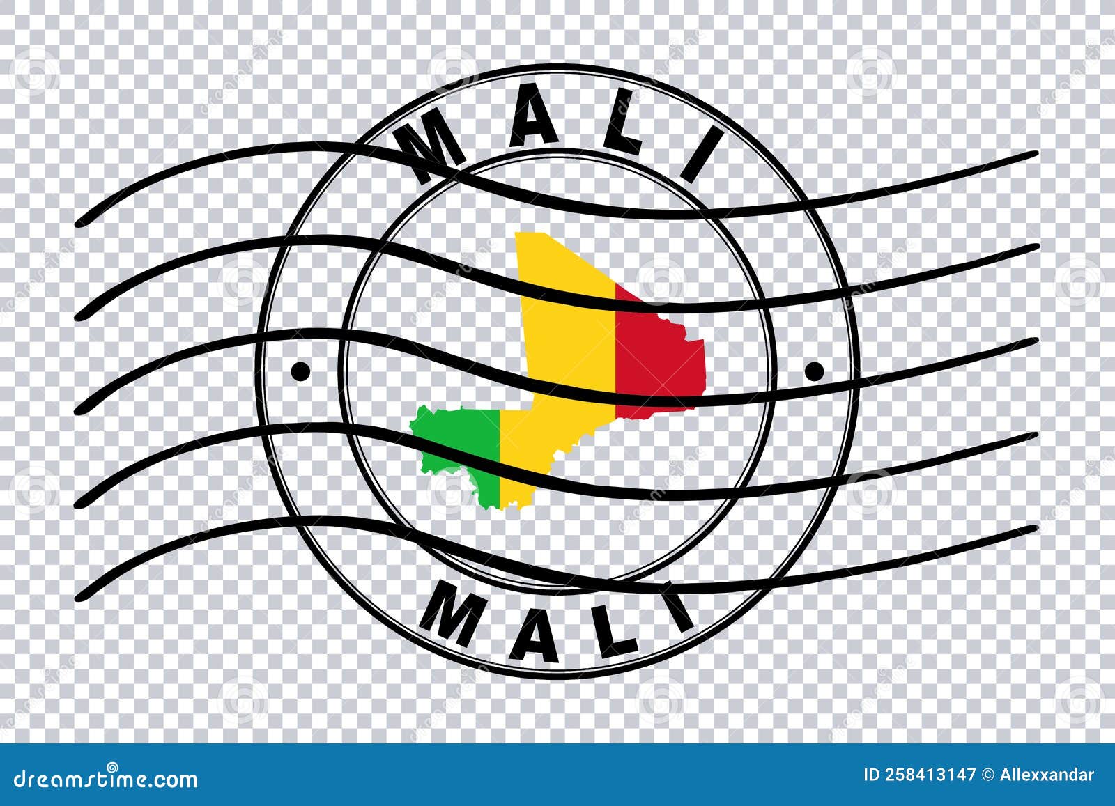 Map of Mali, Postal Passport Stamp, Travel Stamp Stock Illustration ...